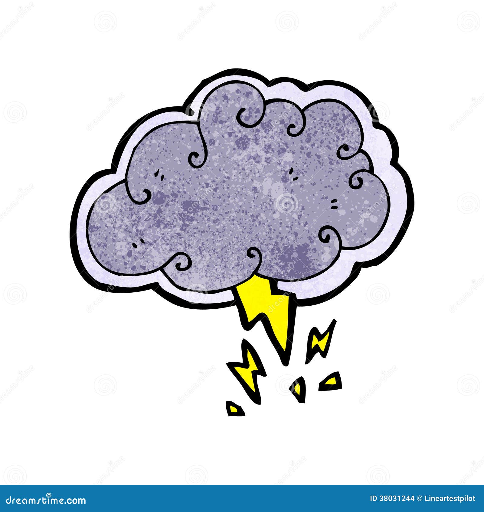 Thundercloud Cartoon Character Stock Vector - Illustration of talking ...