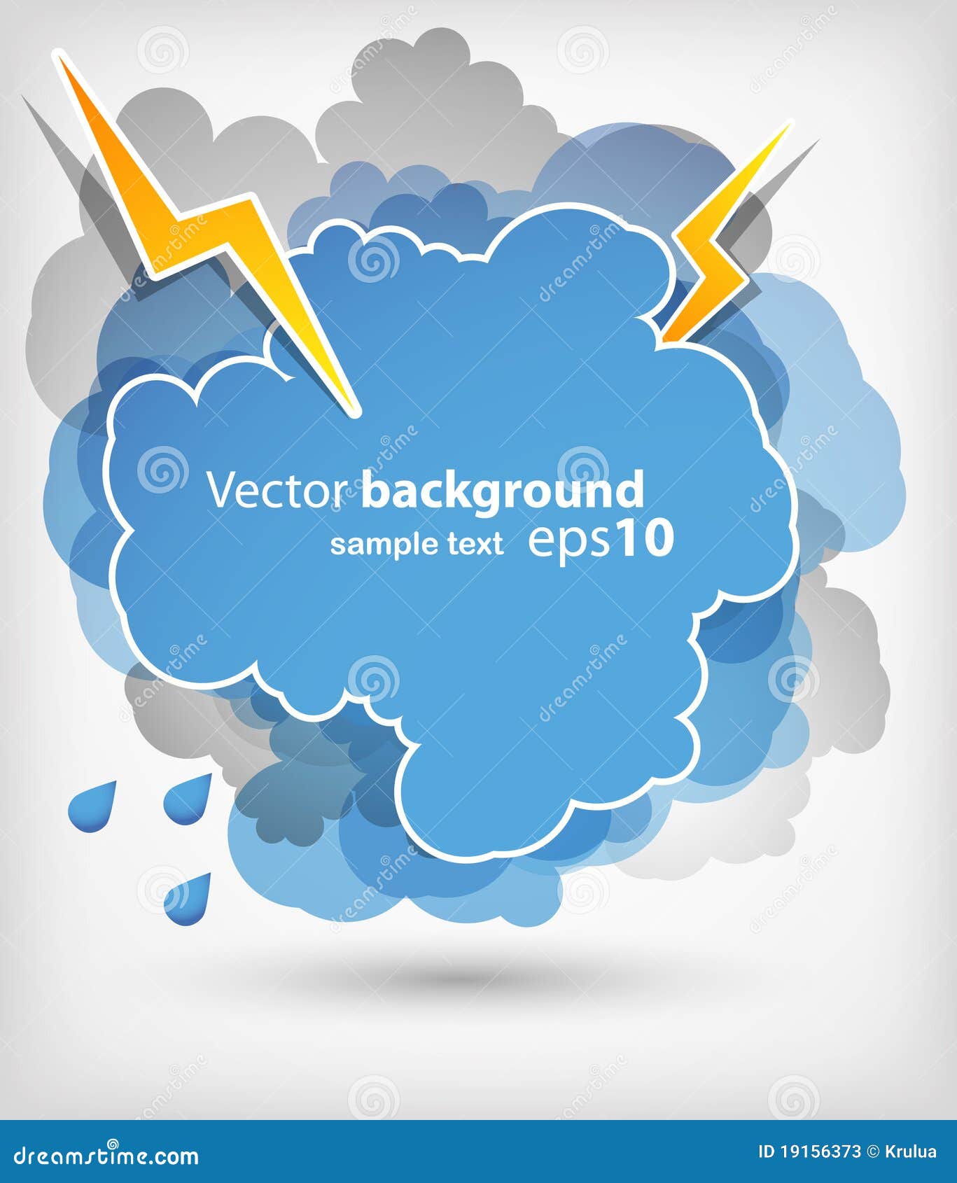 Thundercloud with Lightnings Stock Vector - Illustration of company ...