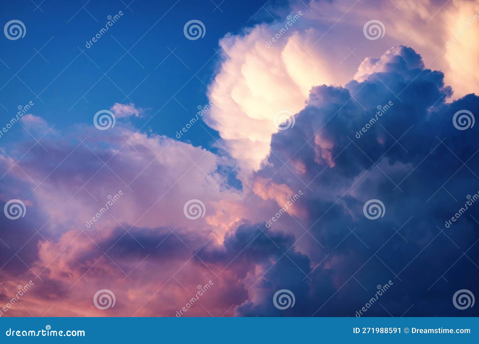 Thundercloud, in the Rays of the Sun Stock Image - Image of yellow ...
