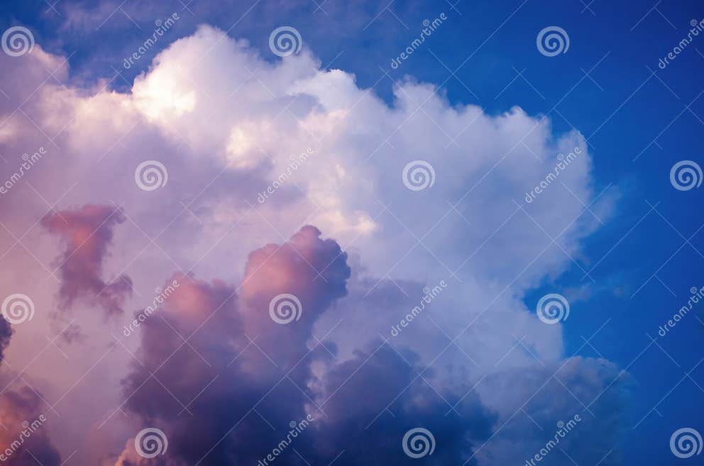 Thundercloud, in the Rays of the Sun Stock Image - Image of ...