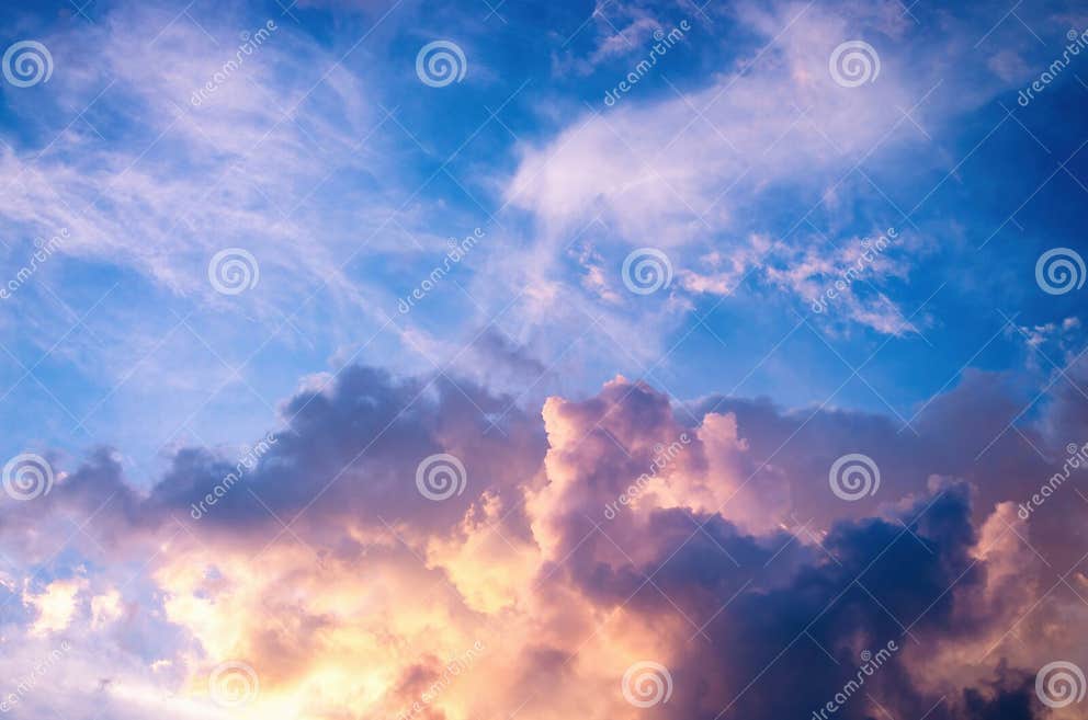 Thundercloud, in the Rays of the Sun Stock Image - Image of thunder ...