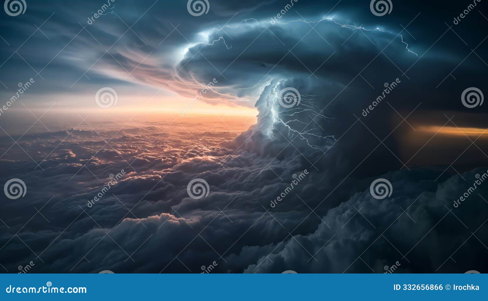 Epic Thunderstorm Cloudscape Stock Photo - Image of majestic, stormy ...