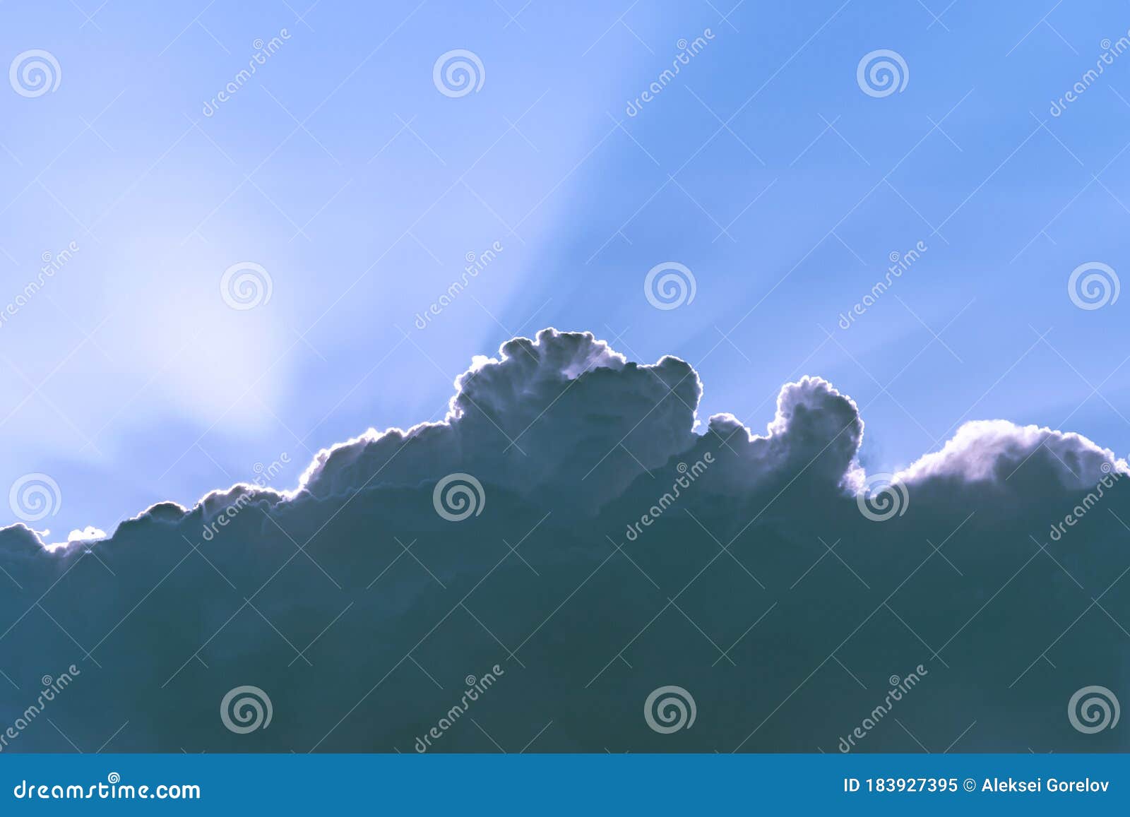 Thunderclouds Clouds in the Blue Sky Stock Image - Image of rays ...