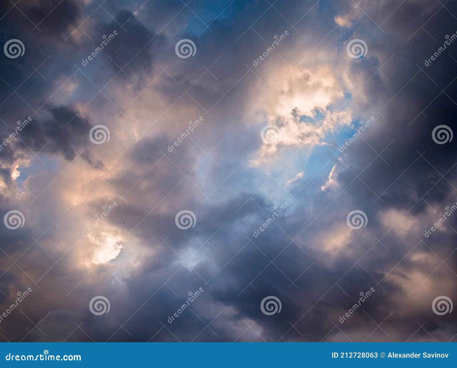 Thunderclouds Covered the Sky with a Dense Layer, Creating a Dramatic ...