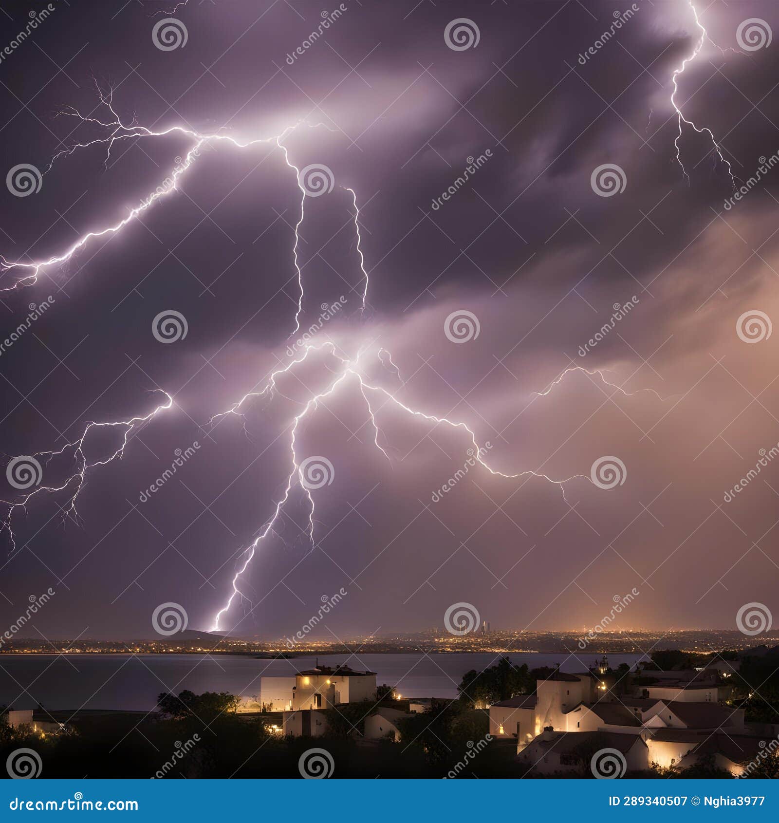 Electric Tendrils of Lightning Reach Out Like Fingers, Painting the Sky ...