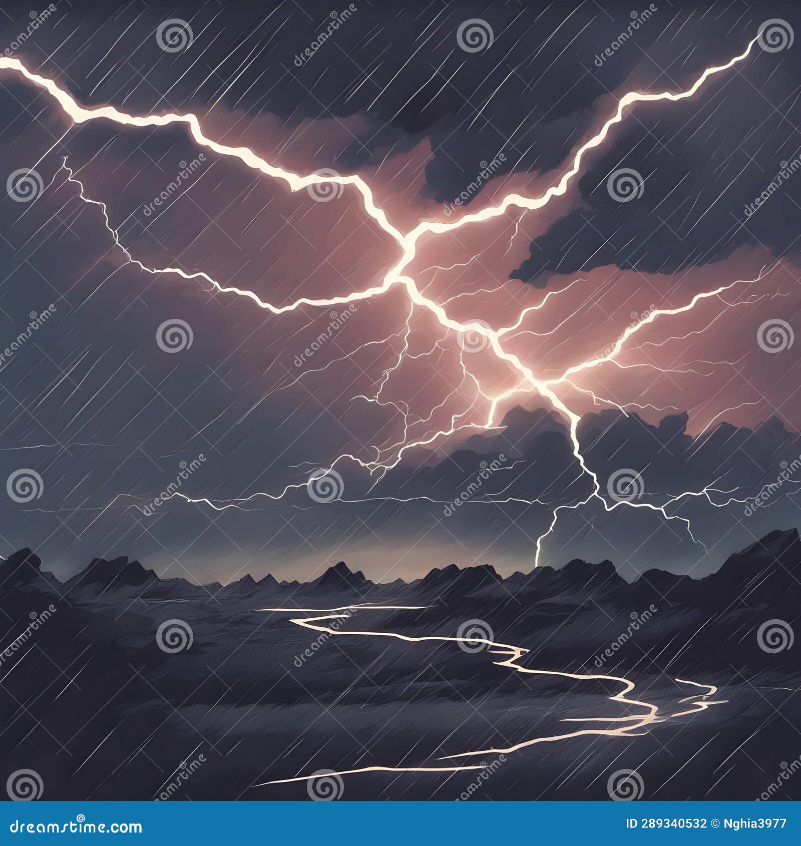 Lightning Illuminates the Sky in Blinding Flashes, Revealing Glimpses ...