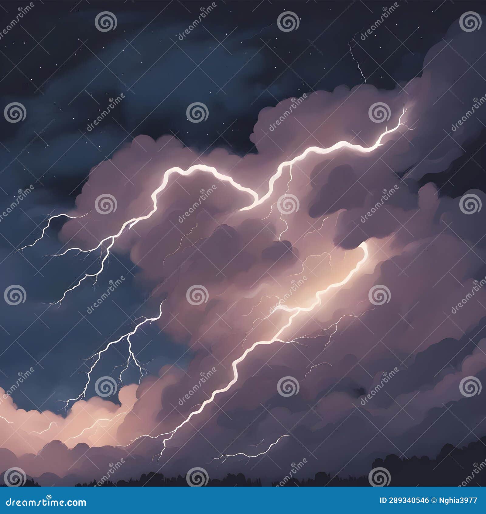 The Night Sky Becomes a Theater of Light and Shadow As Lightning Paints ...