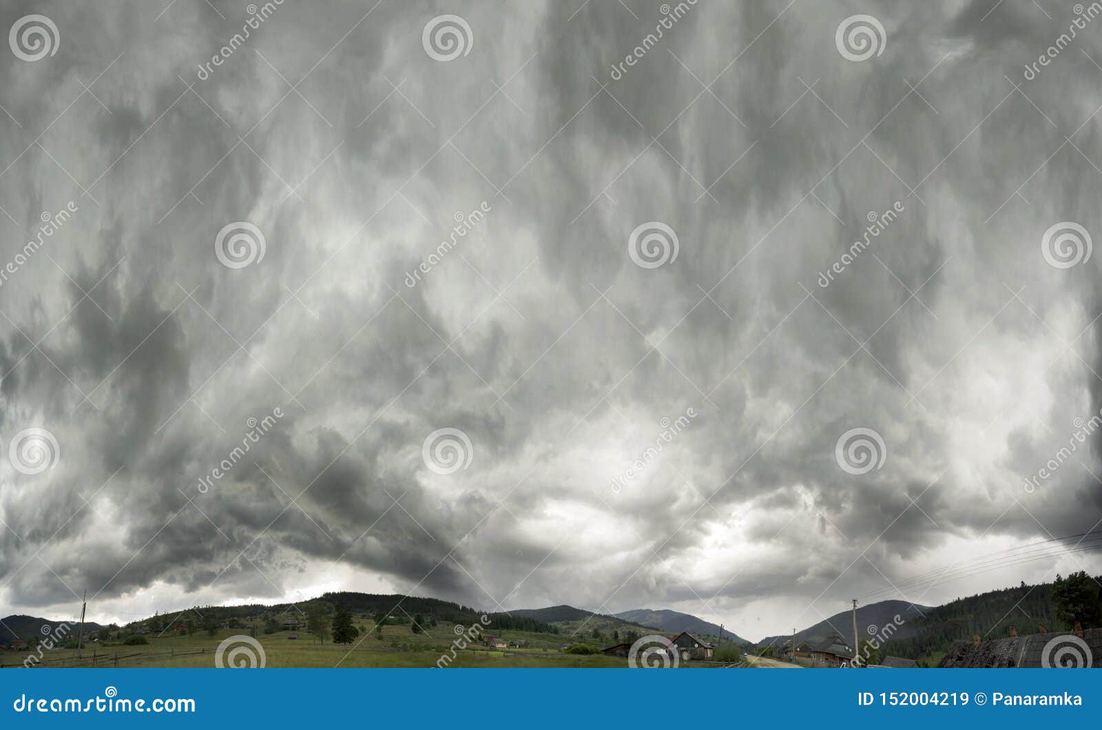 Thunderclouds in the Mountains Stock Image - Image of lightning ...