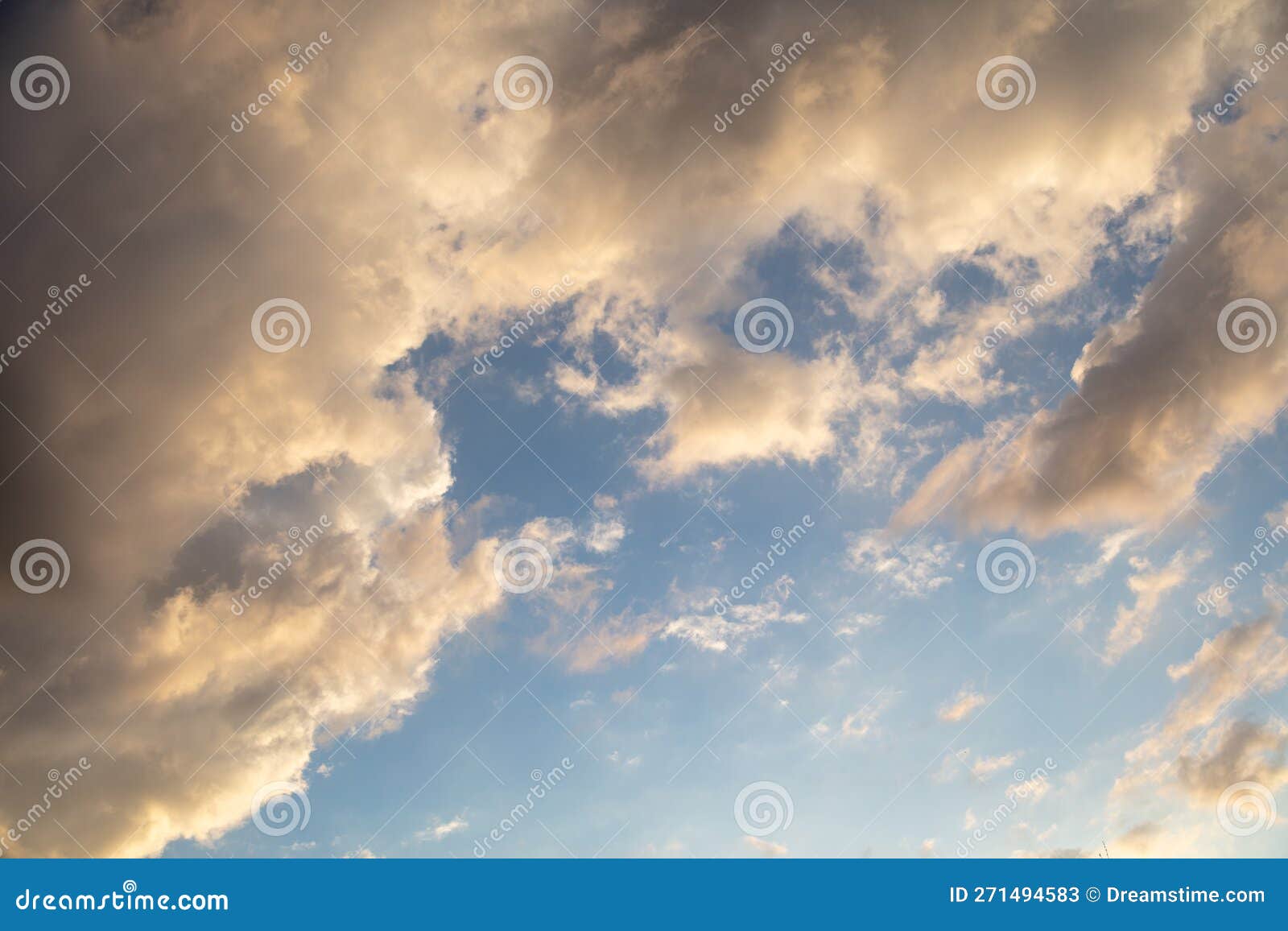 Thunderclouds in the Sky at Sunset. Stock Image - Image of sunlight ...