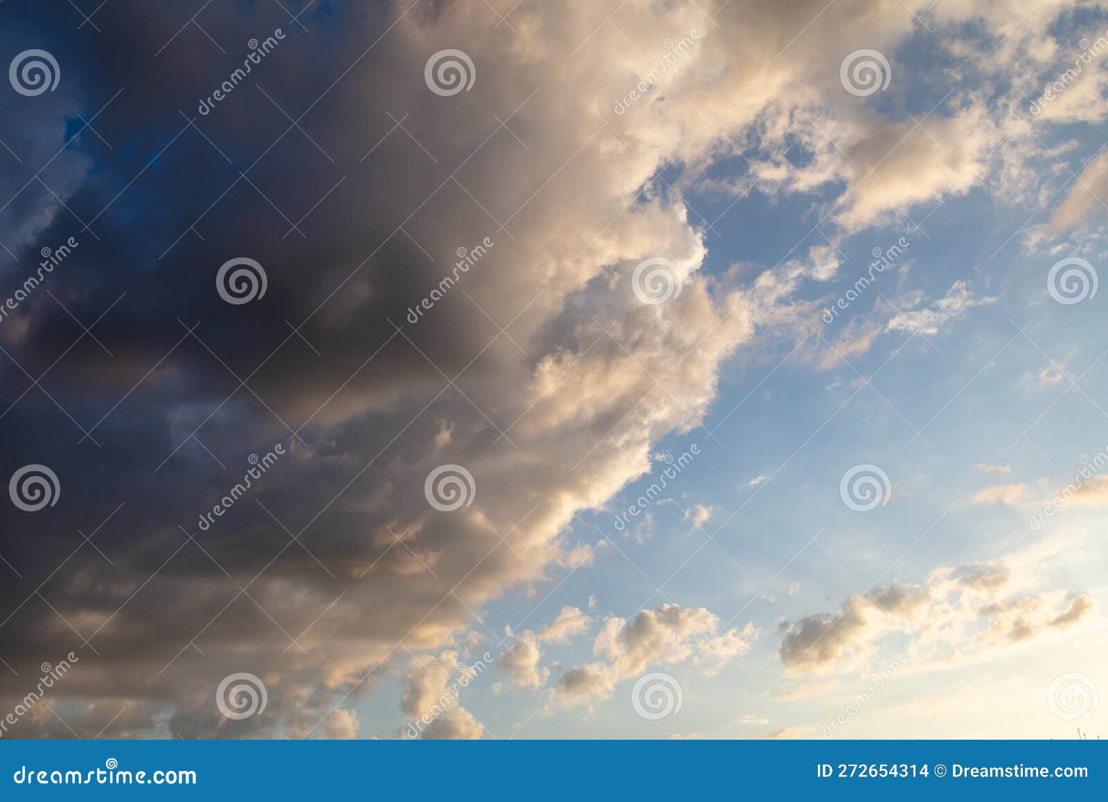 Thunderclouds in the Sky at Sunset. Stock Photo - Image of dusk ...
