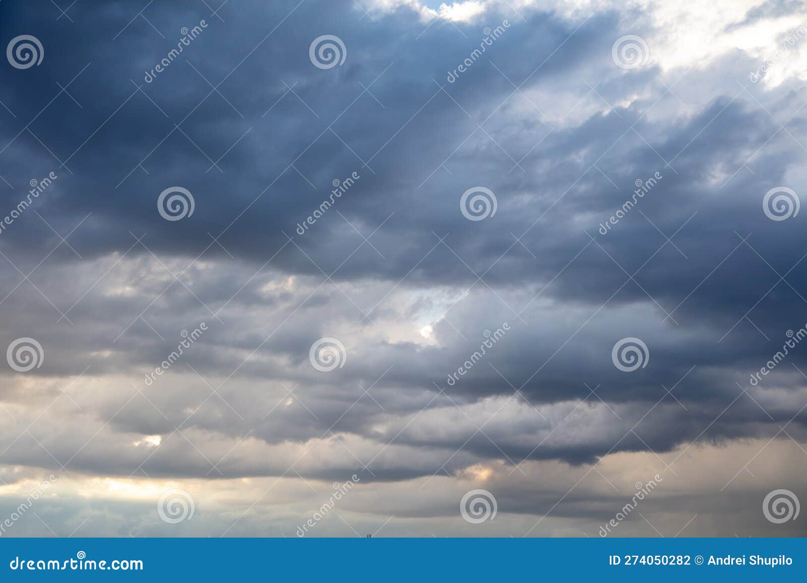 Thunderclouds in the Sky at Sunset. Stock Photo - Image of atmosphere ...
