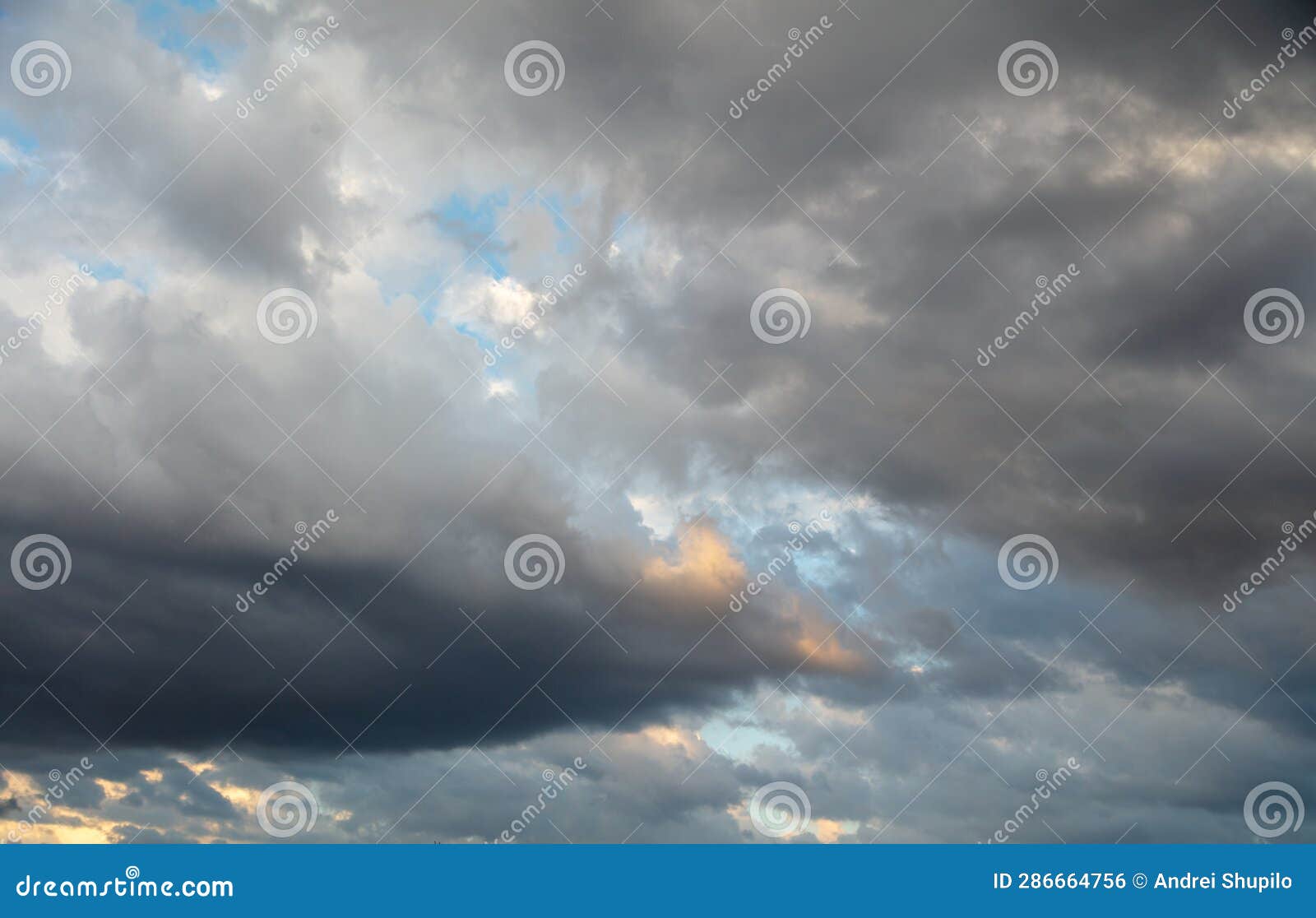 Thunderclouds in the Sky at Sunset. Stock Photo - Image of outdoors ...