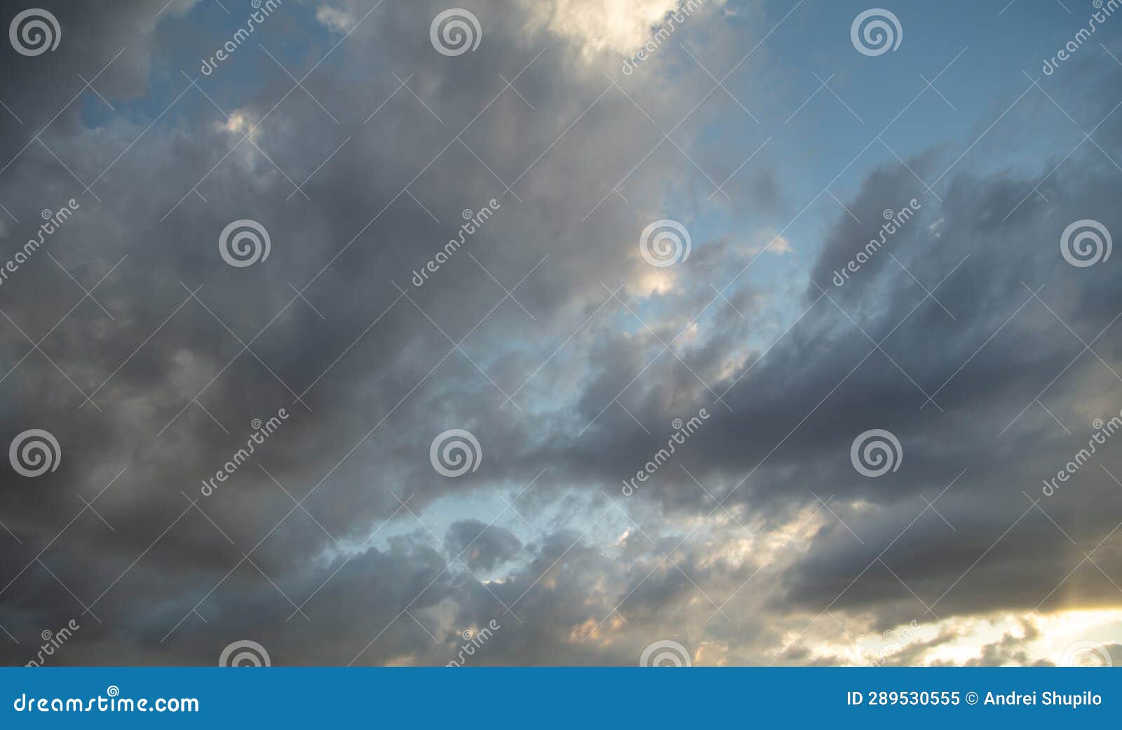 Thunderclouds in the Sky at Sunset. Stock Image - Image of summer ...