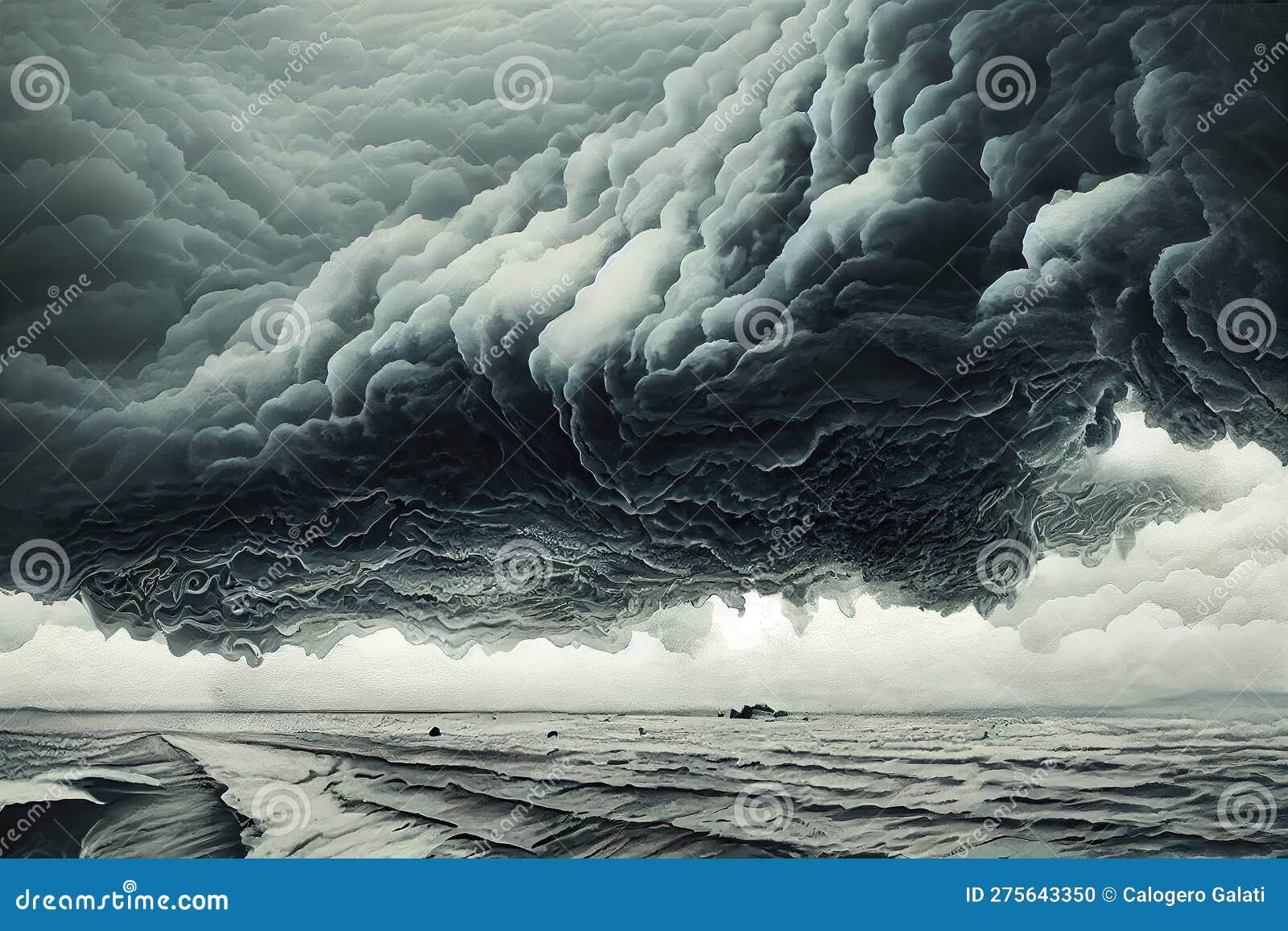 Sky With Thunderous Clouds. Generative Ai Design Stock Photo ...