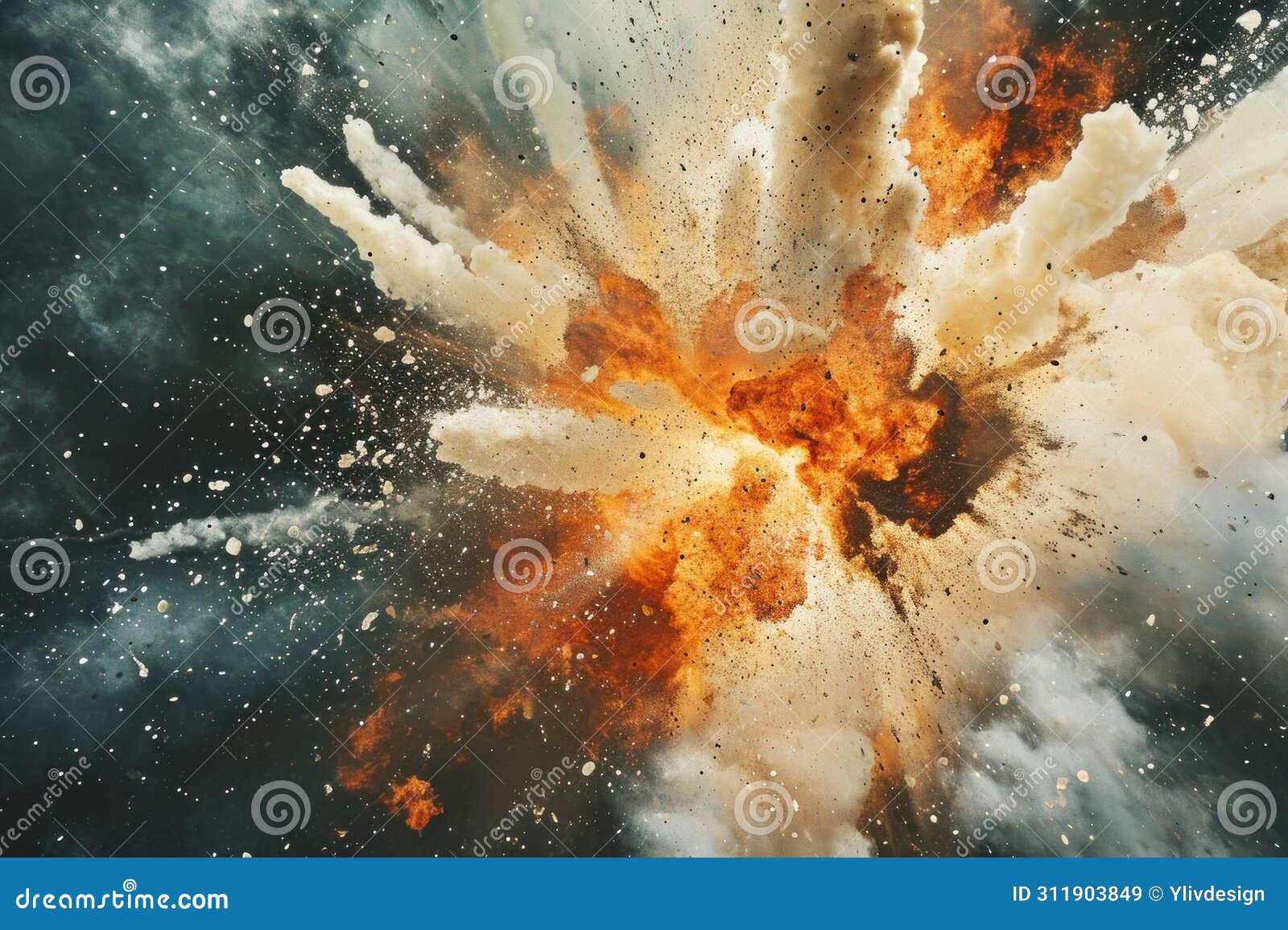 Thunderous Rocks Explosion. Generate Ai Stock Illustration ...