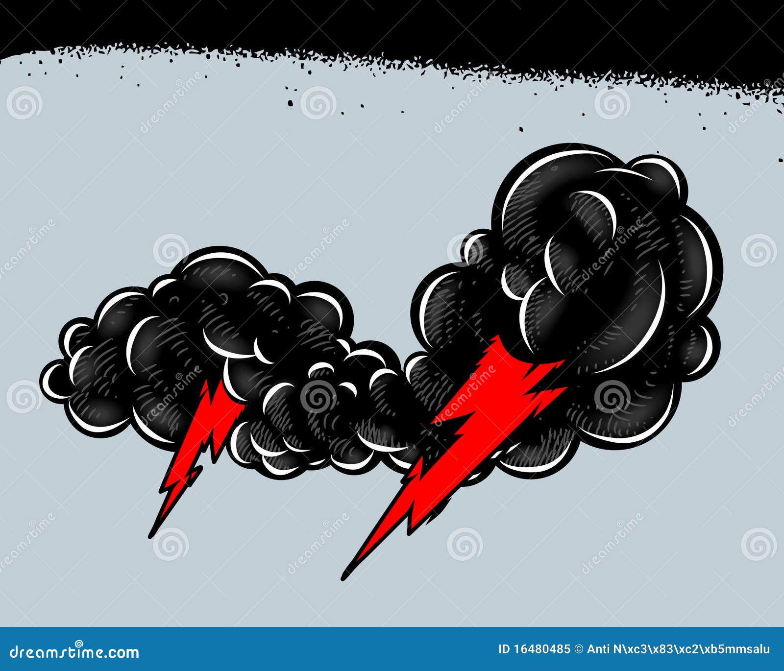 Thundershower stock vector. Illustration of thunder, electric - 16480485