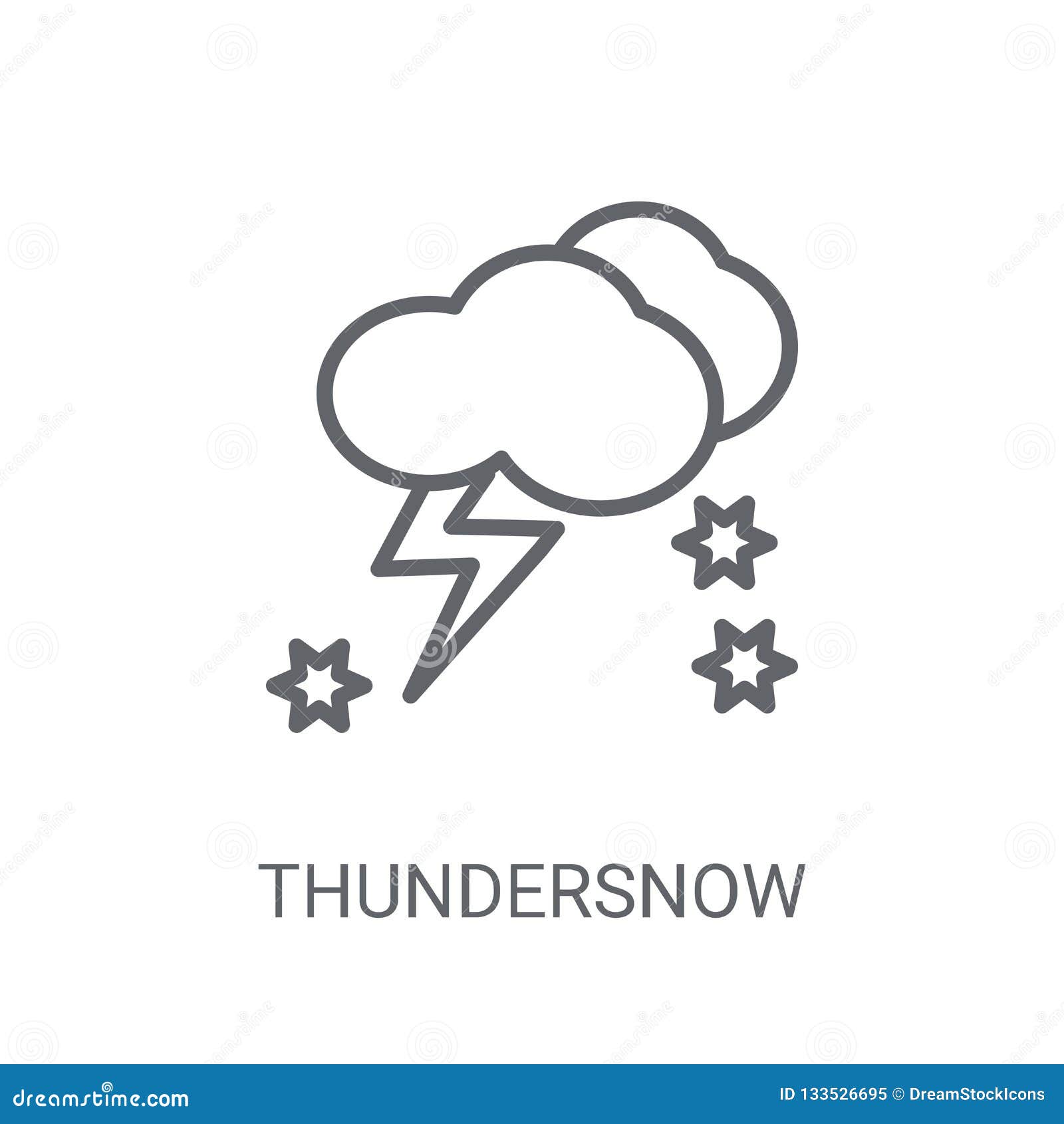 Thundersnow Icon. Trendy Thundersnow Logo Concept on White Backg Stock ...