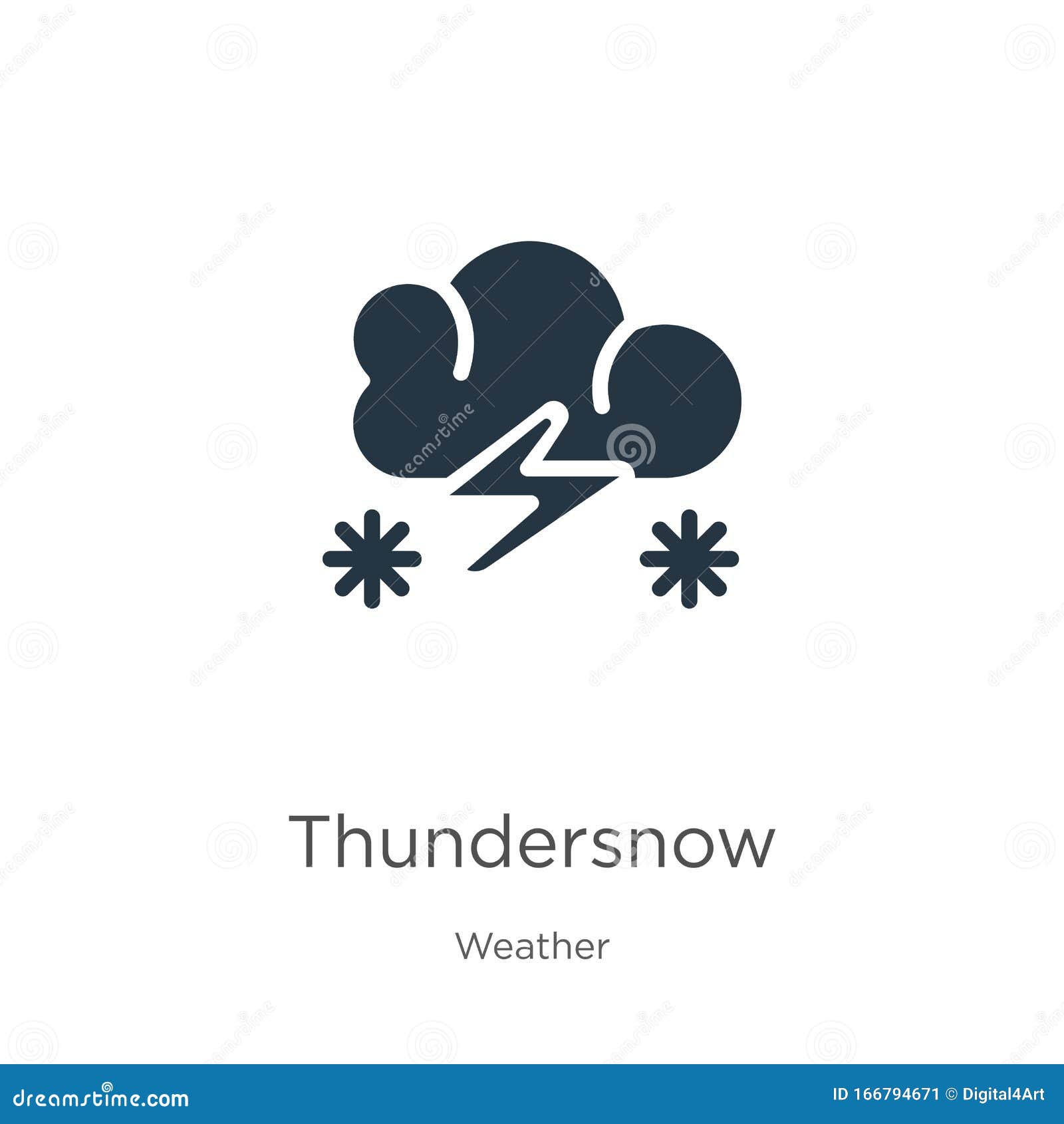 Thundersnow Icon. Trendy Thundersnow Logo Concept On White Backg ...