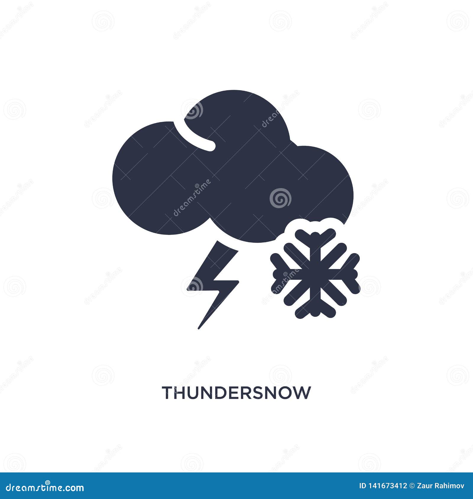 Thundersnow Icon On White Background. Simple Element Illustration From ...