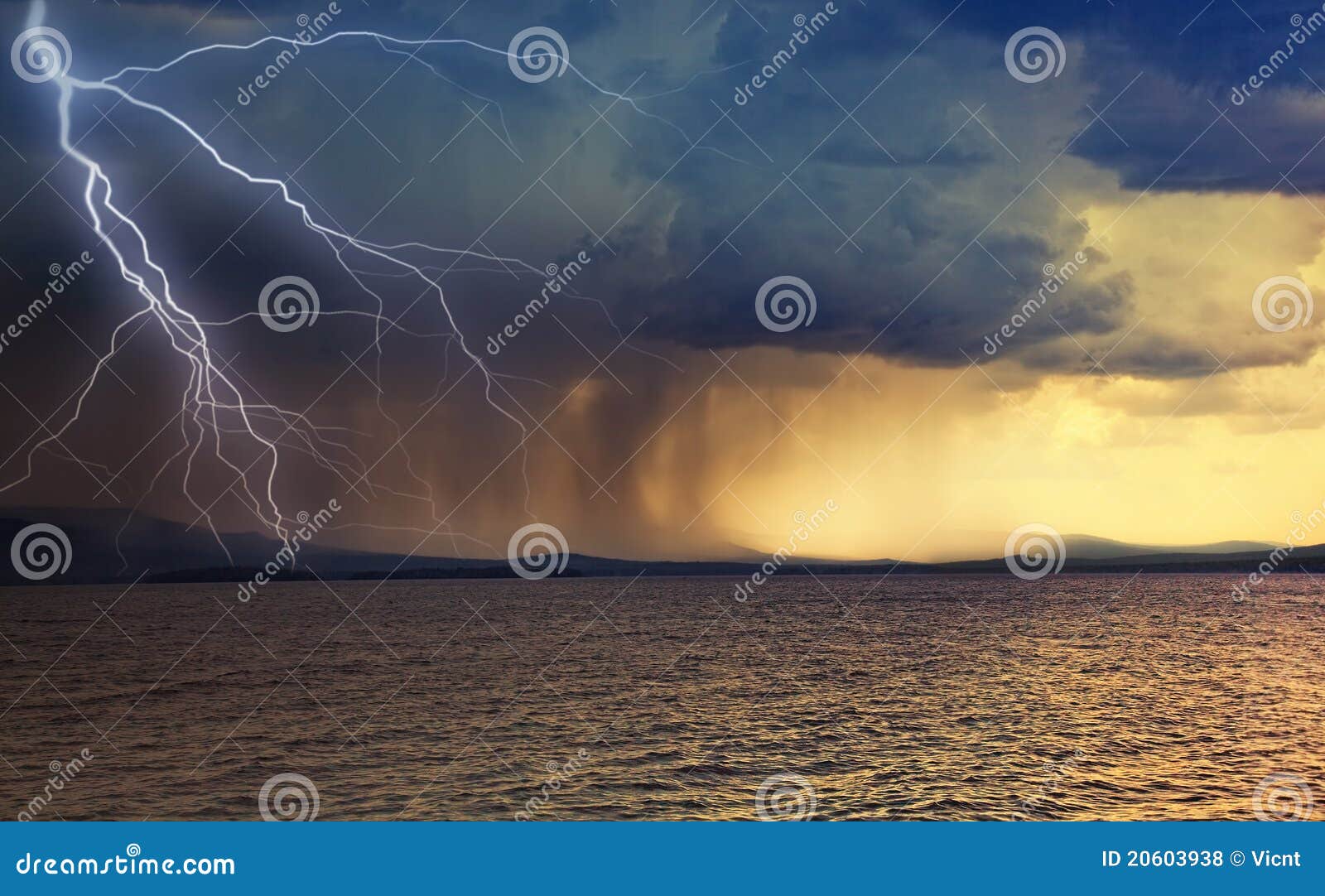 Thunderstorm stock photo. Image of overcast, rough, dark - 20603938