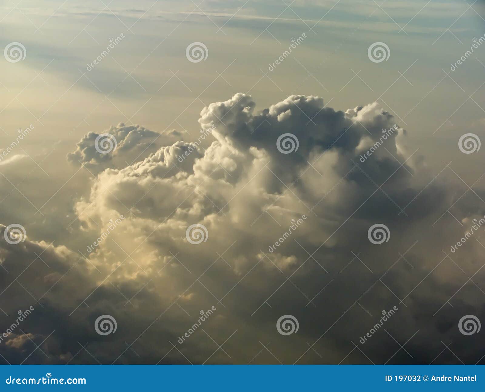 Thunderstorm from above stock photo. Image of water, cloud - 197032