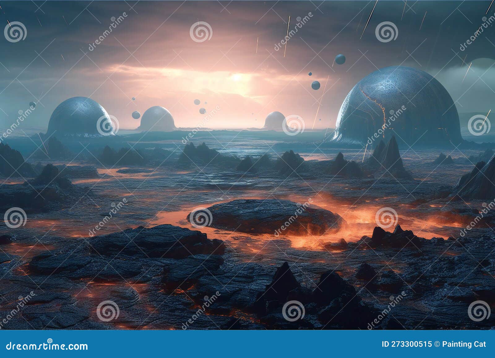 Thunderstorm on Alien Planet in Storm, Abstract, Planetarium Stock ...