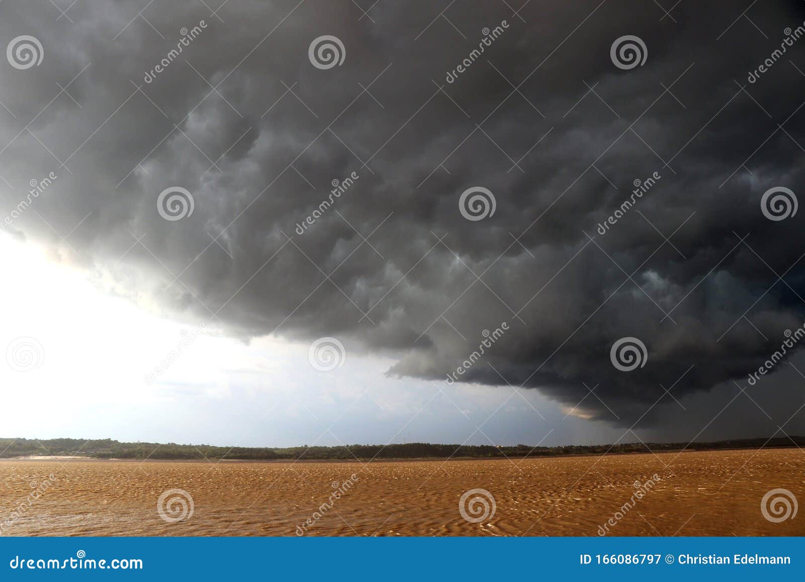 Thunderstorm on the Amazon River - Amazon, Brazil Stock Image - Image ...