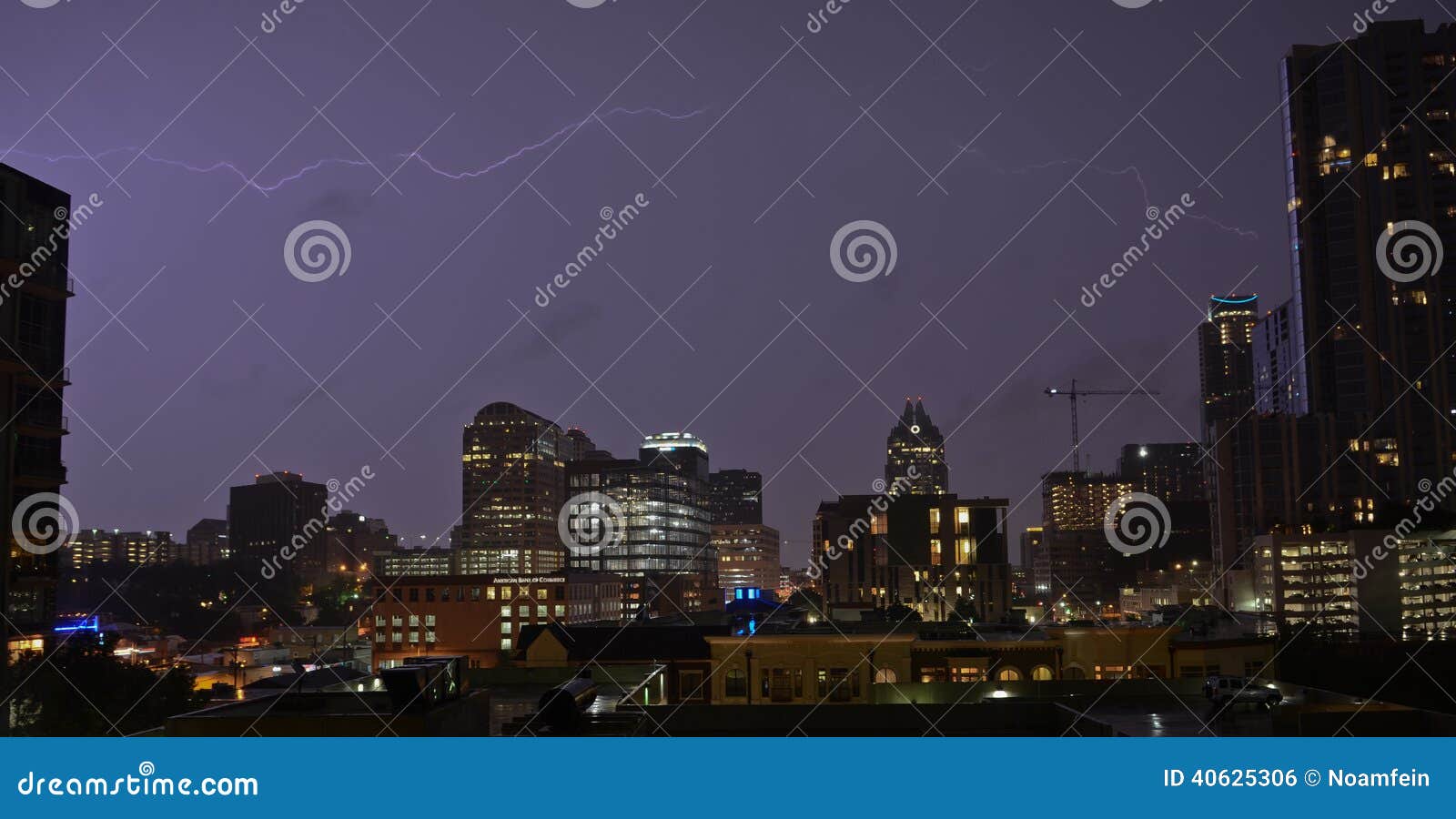Thunderstorm in Austin Texas Stock Photo - Image of bolt, cloud: 40625306