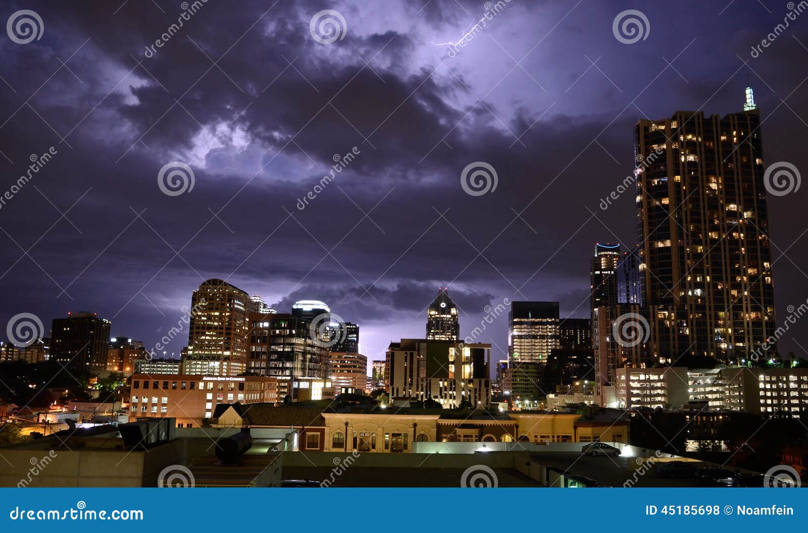 Thunderstorm in Austin Texas Editorial Stock Photo - Image of blue ...