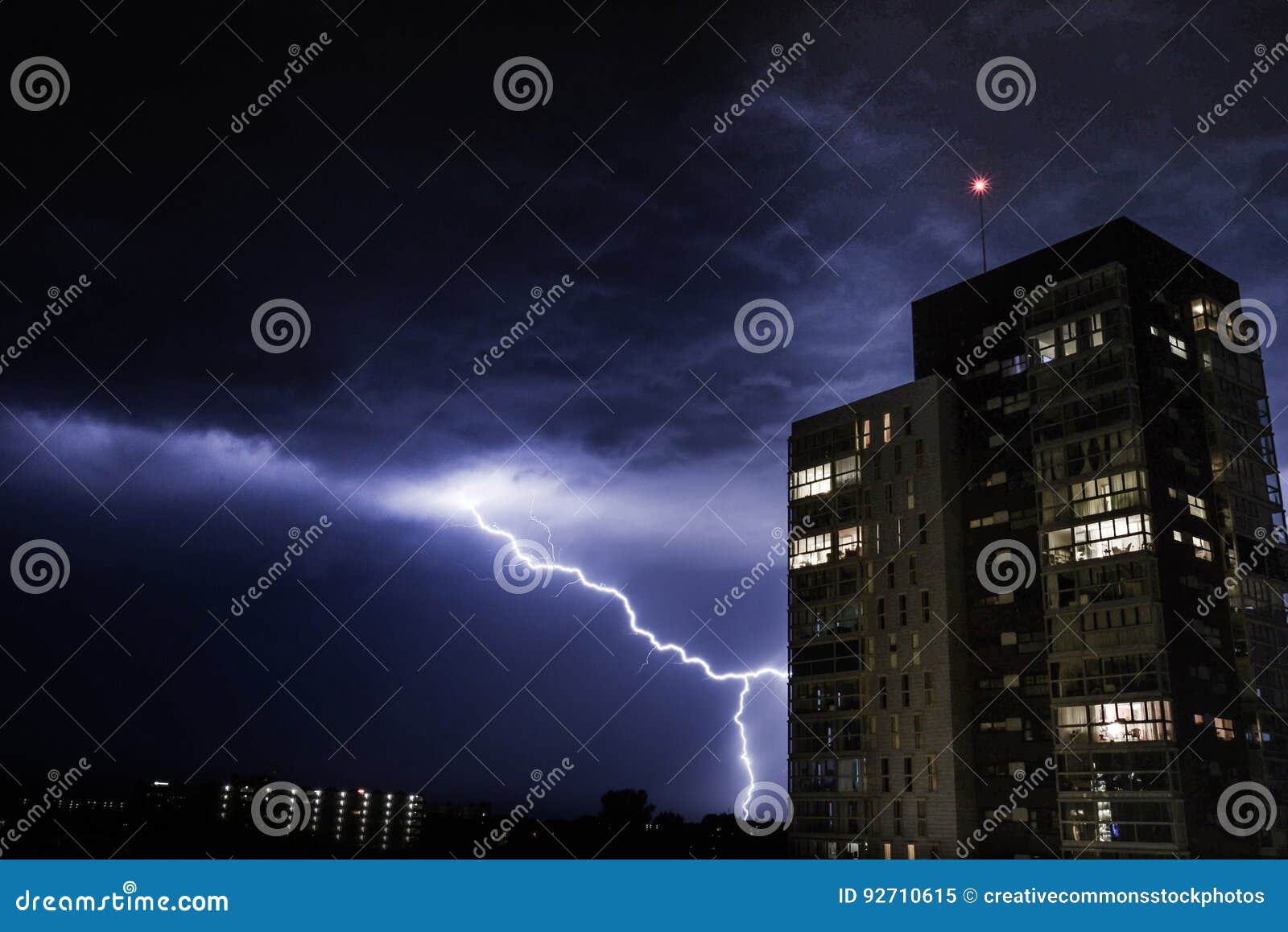 Thunderstorm In City Picture. Image: 92710615