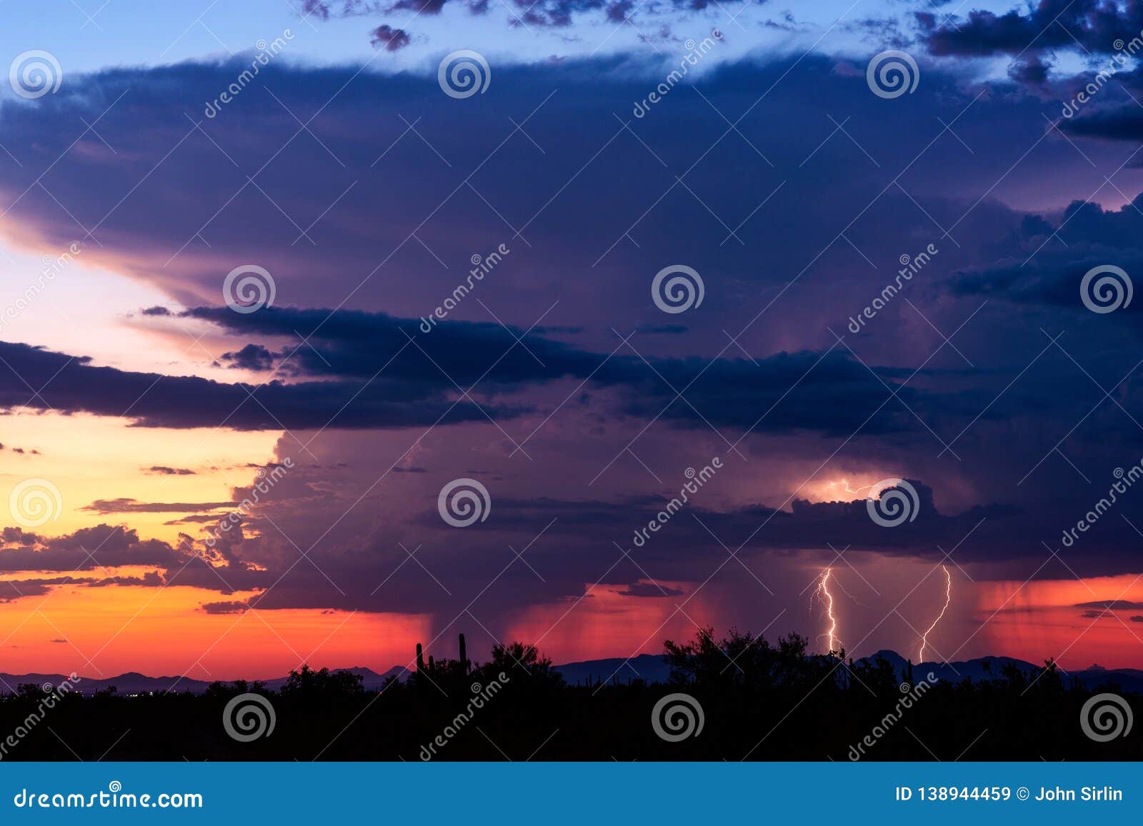 Thunderstorm Cloud and Lightning Strike Stock Image - Image of colors ...