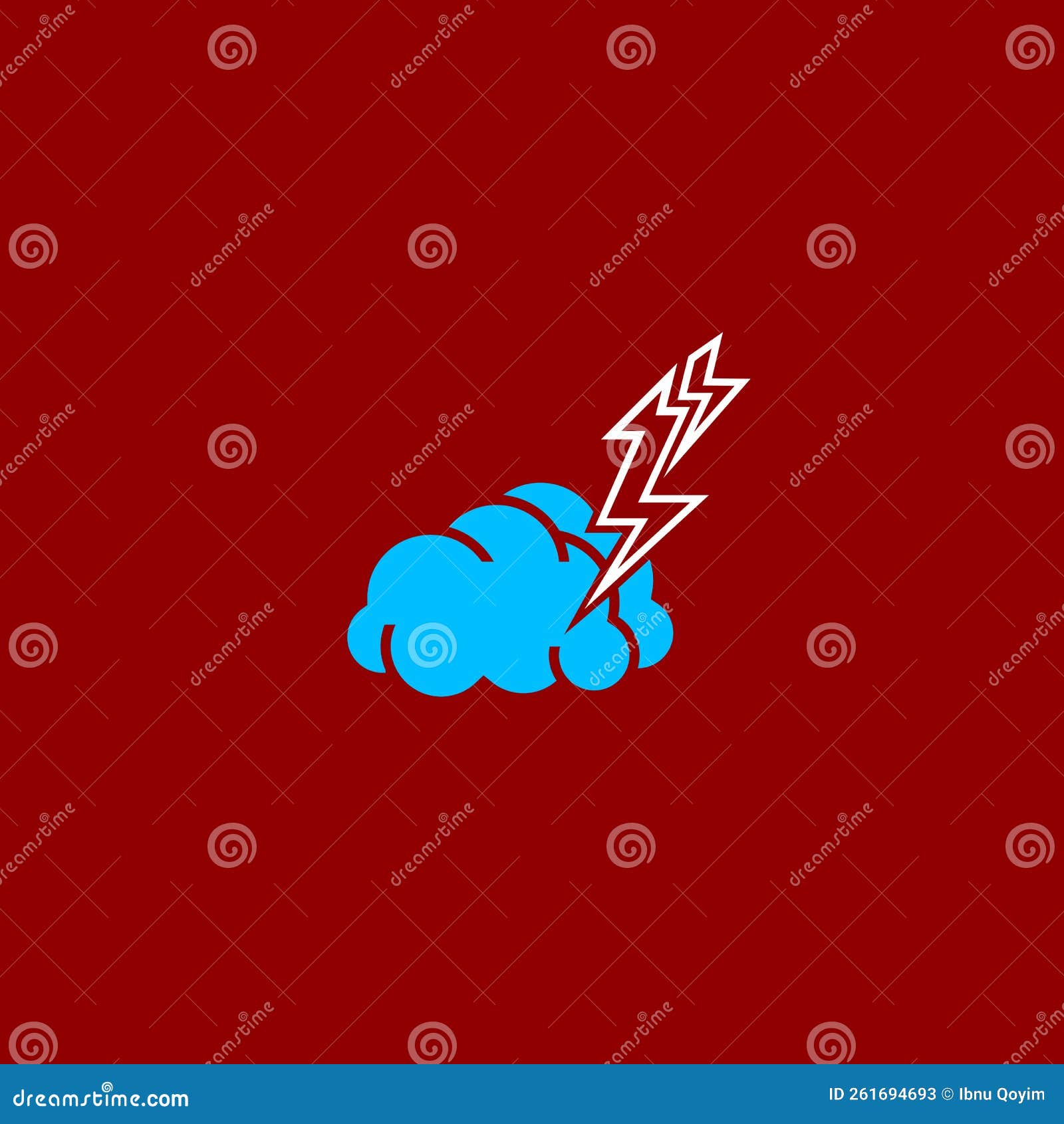 Thunderstorm Cloud Logo Template Stock Vector - Illustration of ...