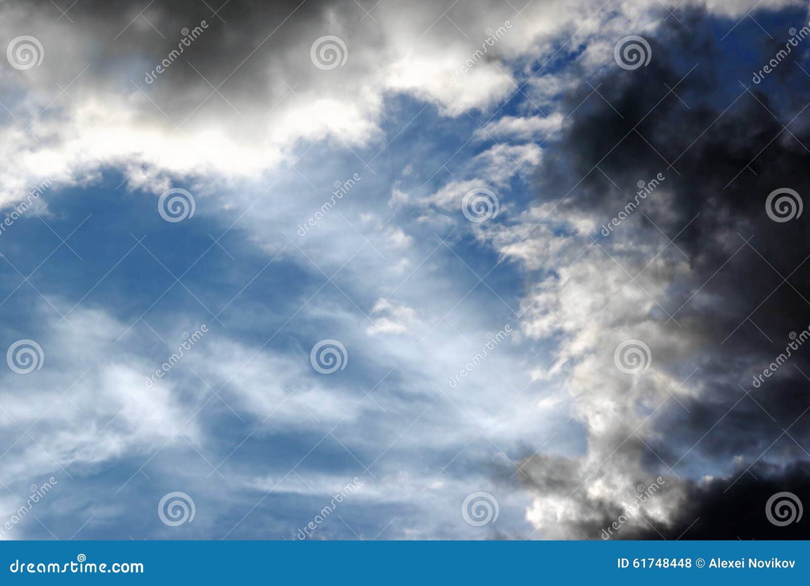 Thunderstorm clouds stock photo. Image of nature, dusk - 61748448