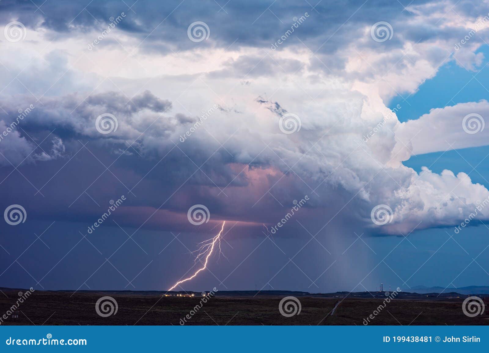 Dark Cumulonimbus Clouds With Lightning
