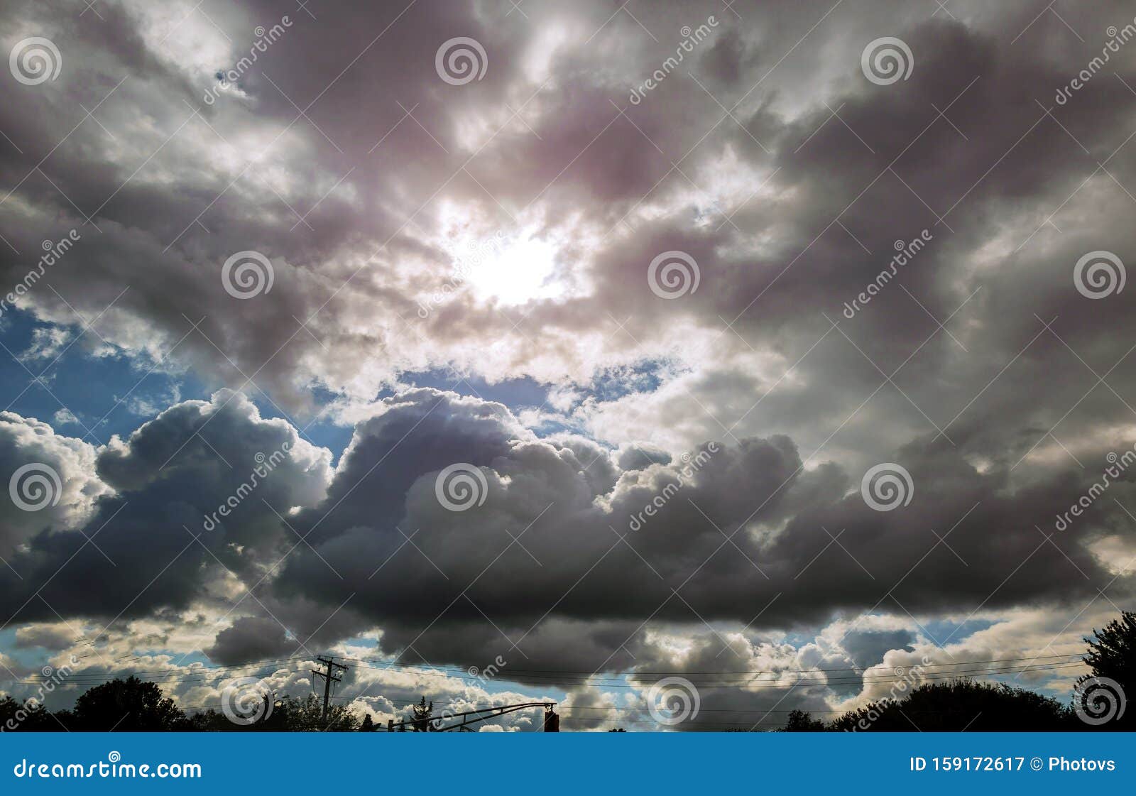 Thunderstorm Dramatic Sky Rain Cloud Stock Image - Image of windstorm ...