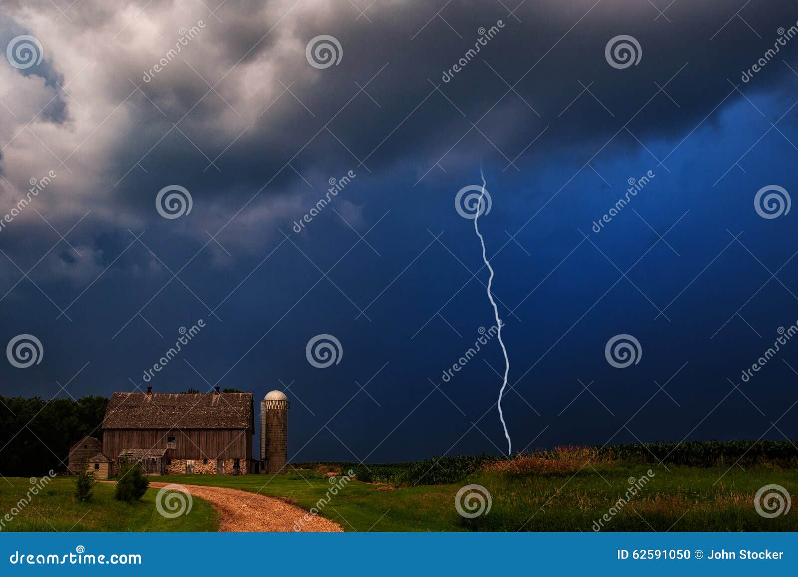 Thunderstorm on the Farm stock photo. Image of pasture - 62591050
