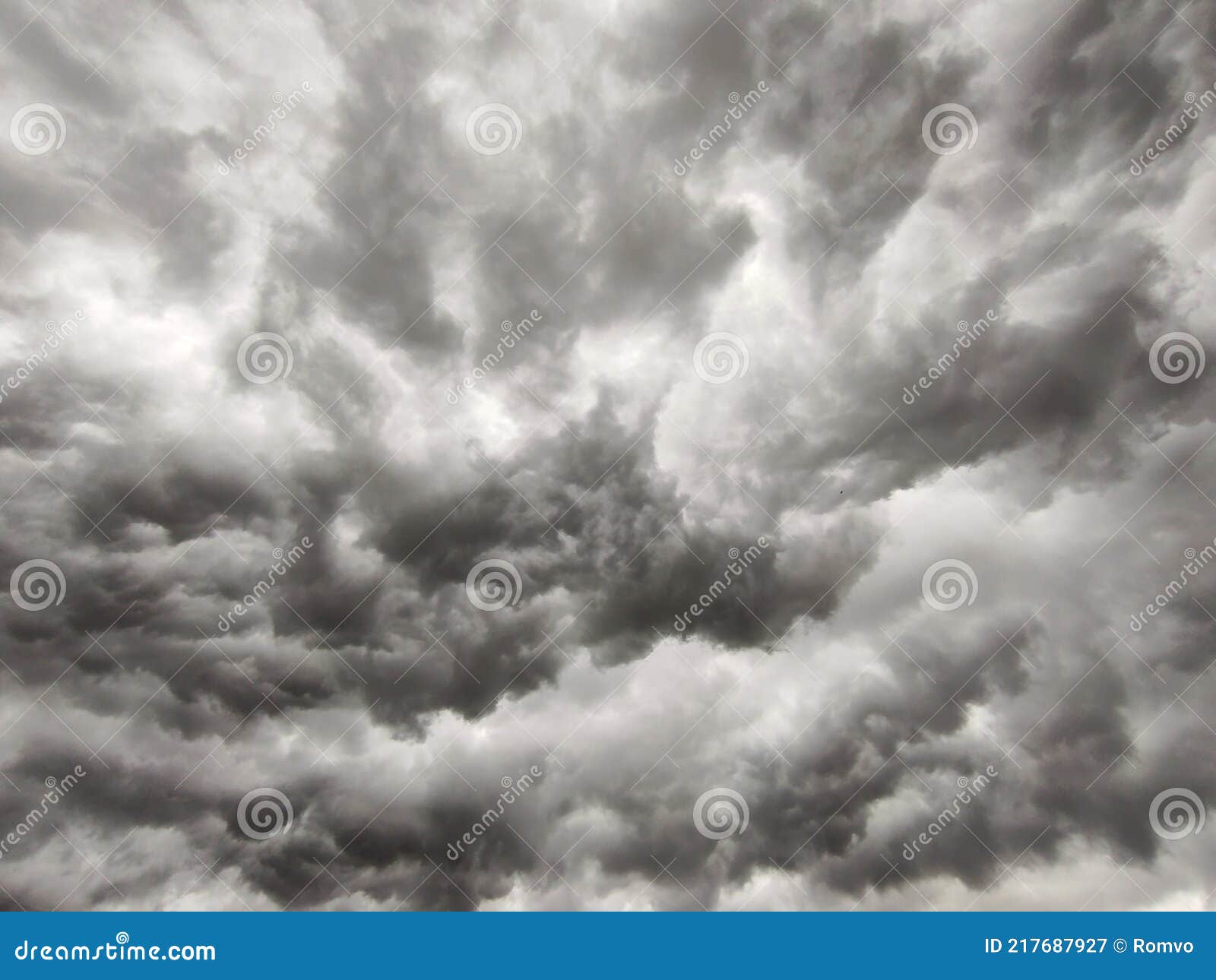 Thunderstorm Gray Clouds Background Stock Image - Image of horizon ...