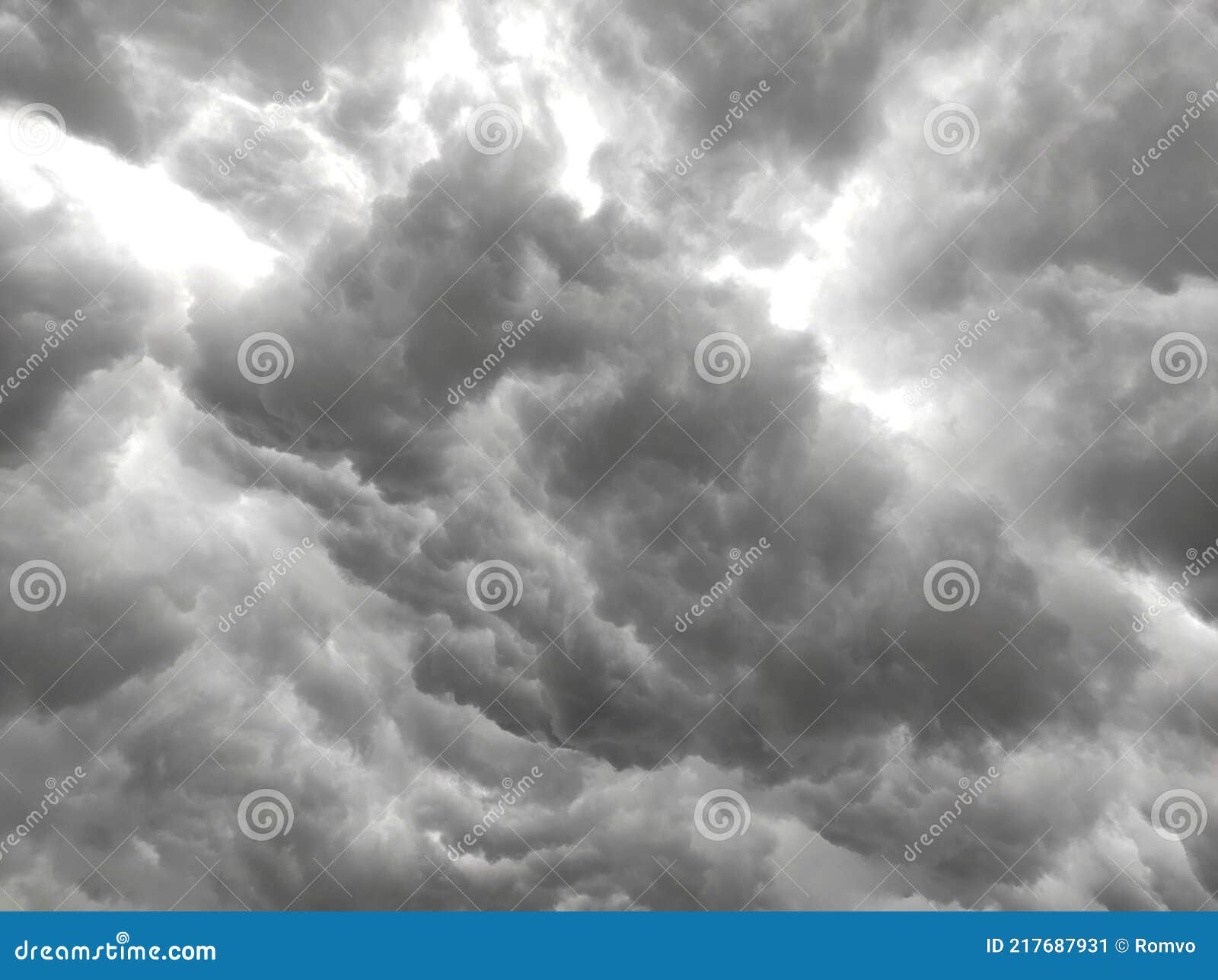Thunderstorm Gray Clouds Blurred Backdrop Stock Image - Image of ...