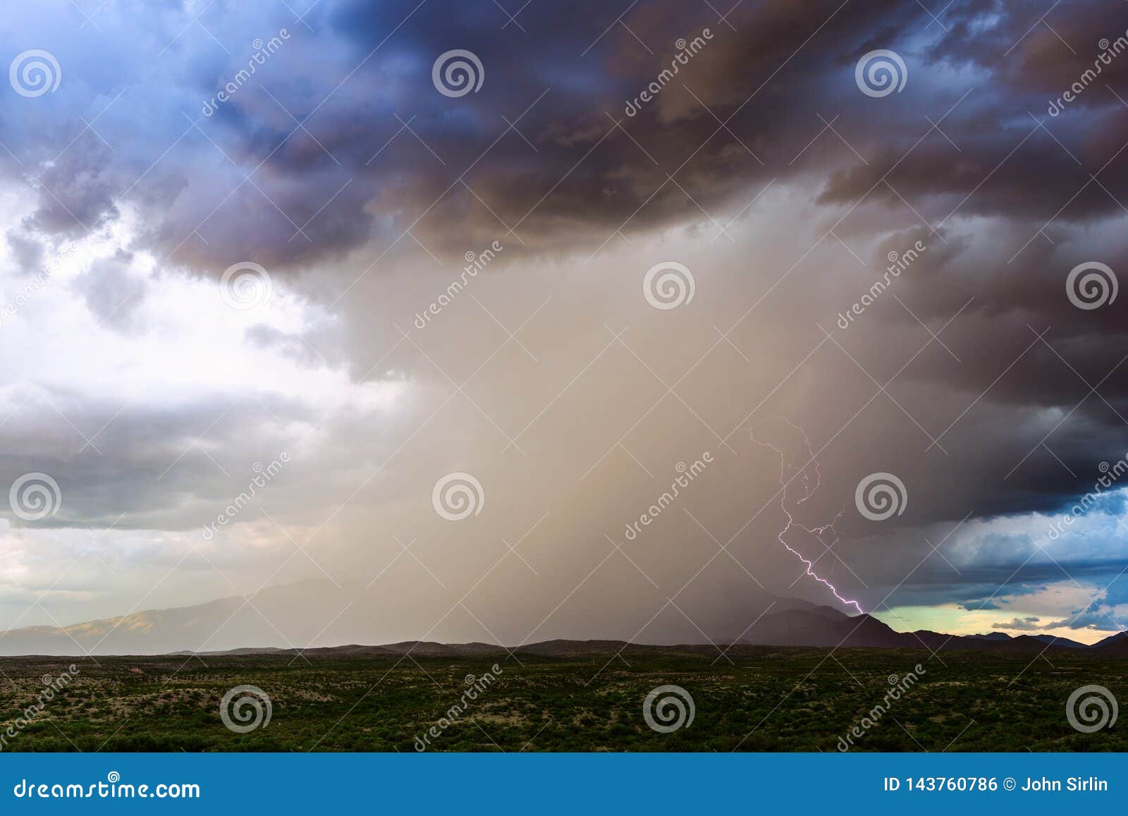 Thunderstorm with Heavy Rain and Lightning Stock Photo - Image of dark ...