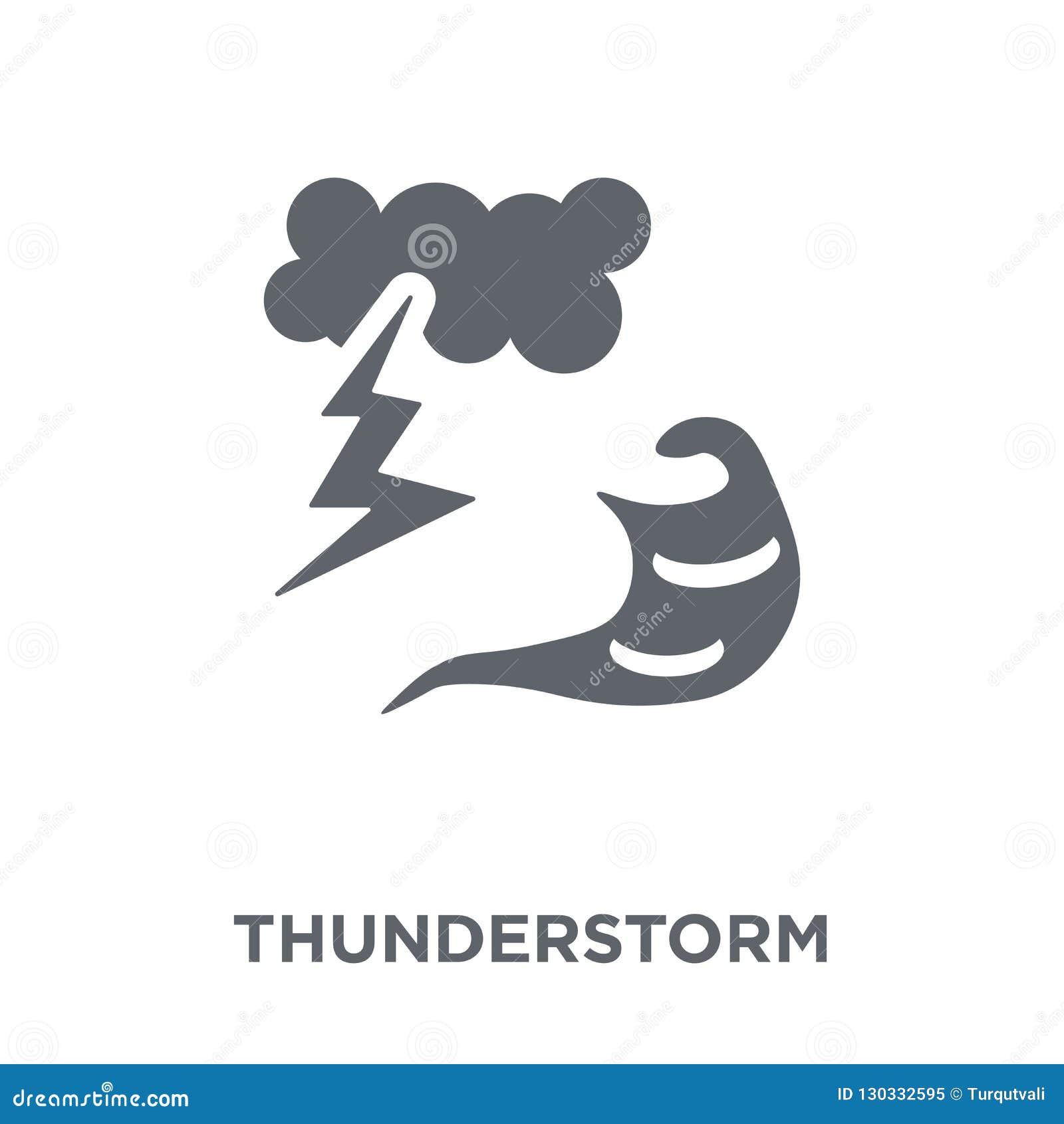 Thunderstorm Icon from Weather Collection. Stock Vector - Illustration ...