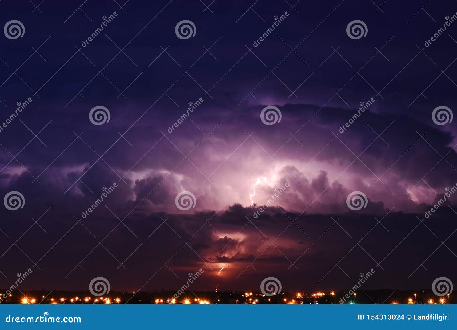 Thunderstorm and Lightening Stock Photo - Image of nature, spectacular ...