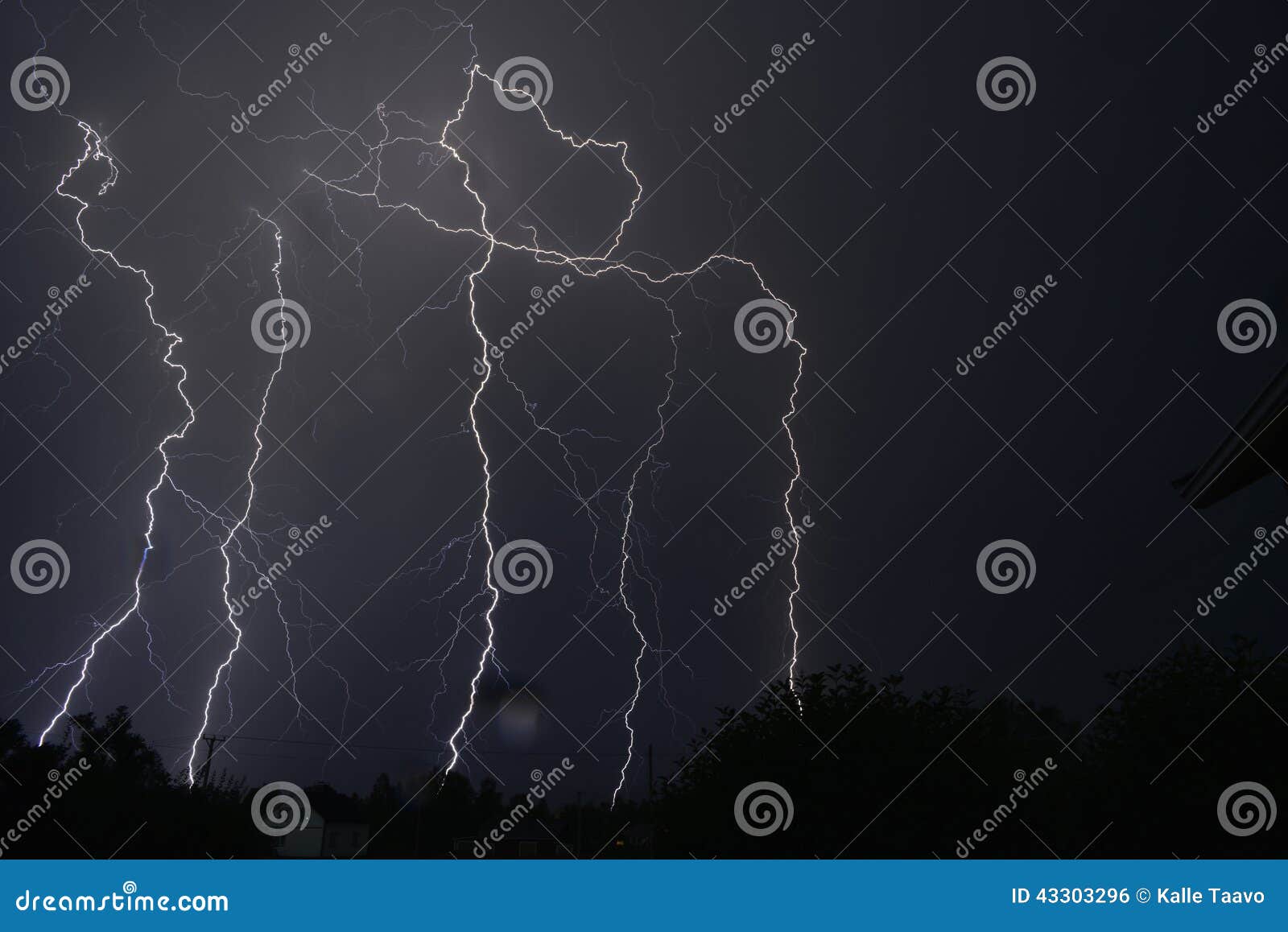 Five Detailed Lightning Strikes Stock Photo - Image of lightning ...
