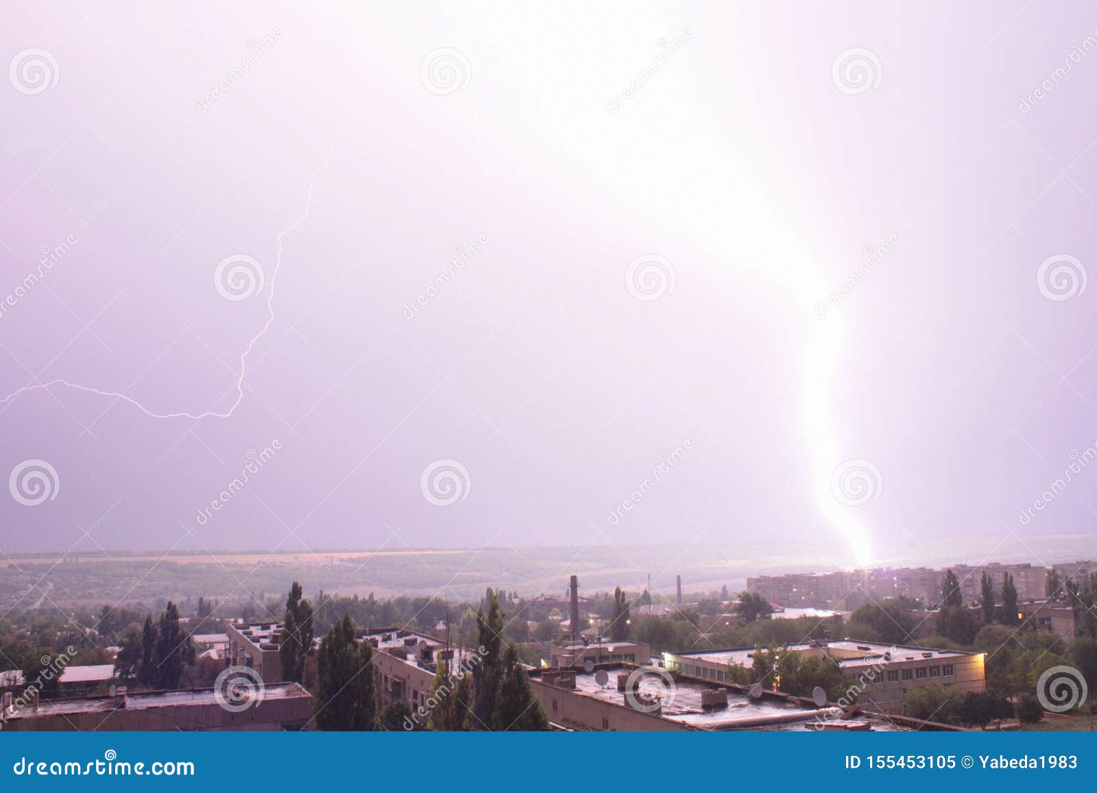 Thunderstorm. Lightning.Thunder. Beautiful Sky. Stock Image - Image of ...