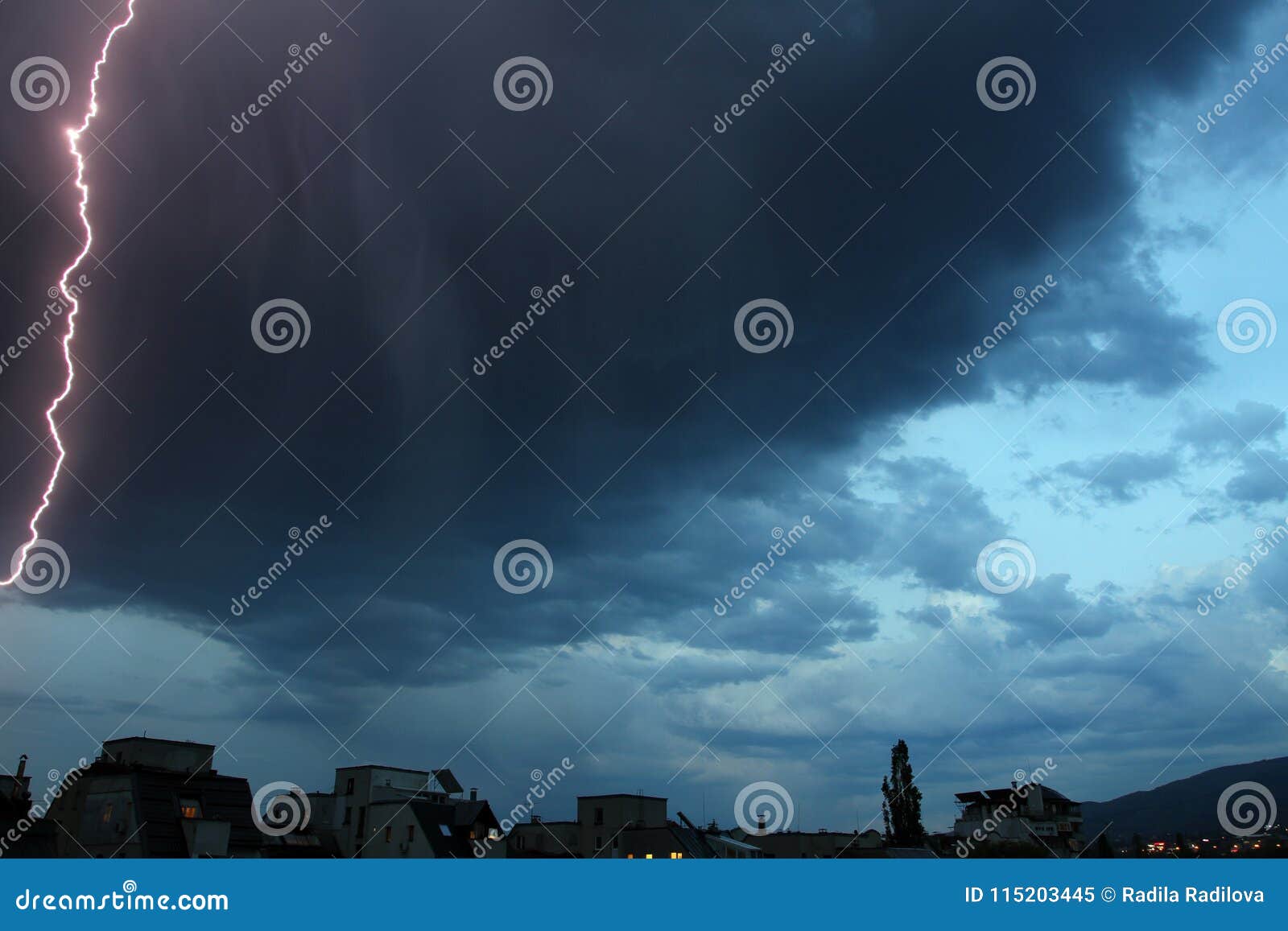 Thunderstorm Lights. Bright Lightning Thunderstorms Sparkle from the ...