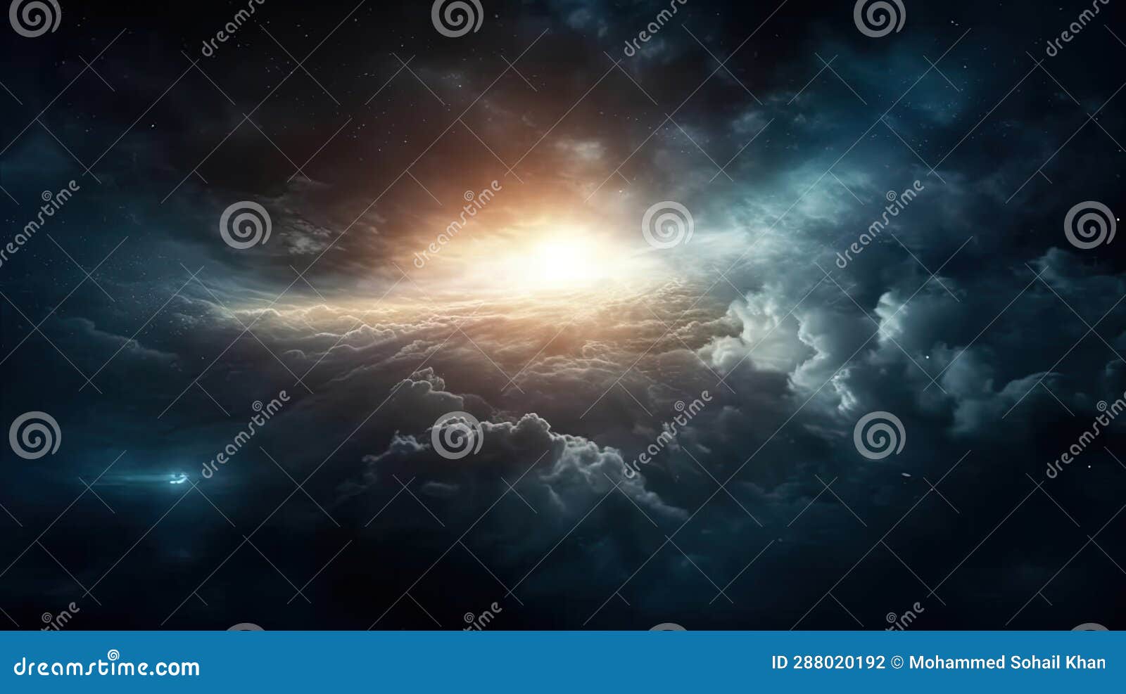 Thunderstorm with Menacing Dark Clouds and Flashes of Lightning ...