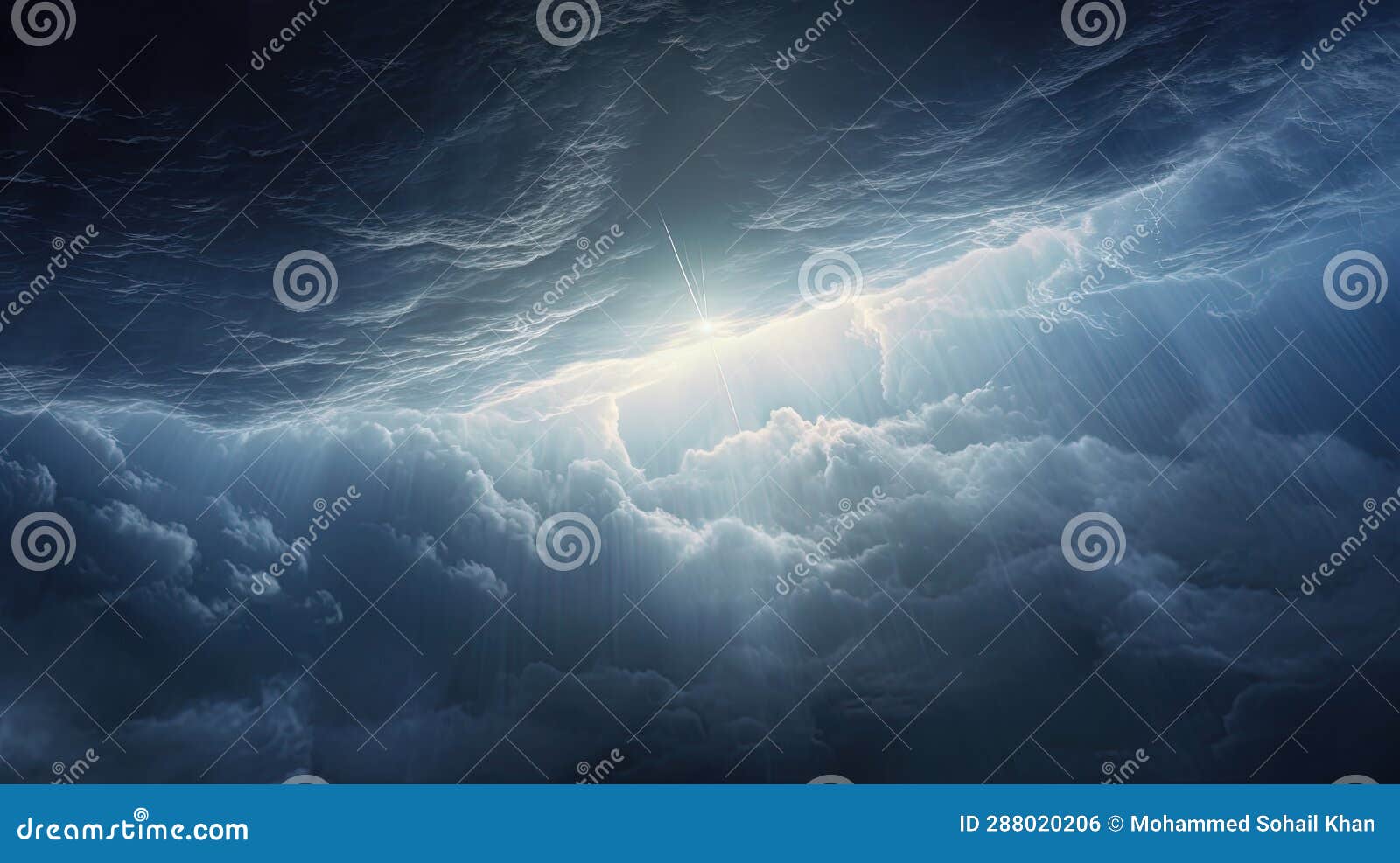 Thunderstorm with Menacing Dark Clouds and Flashes of Lightning ...