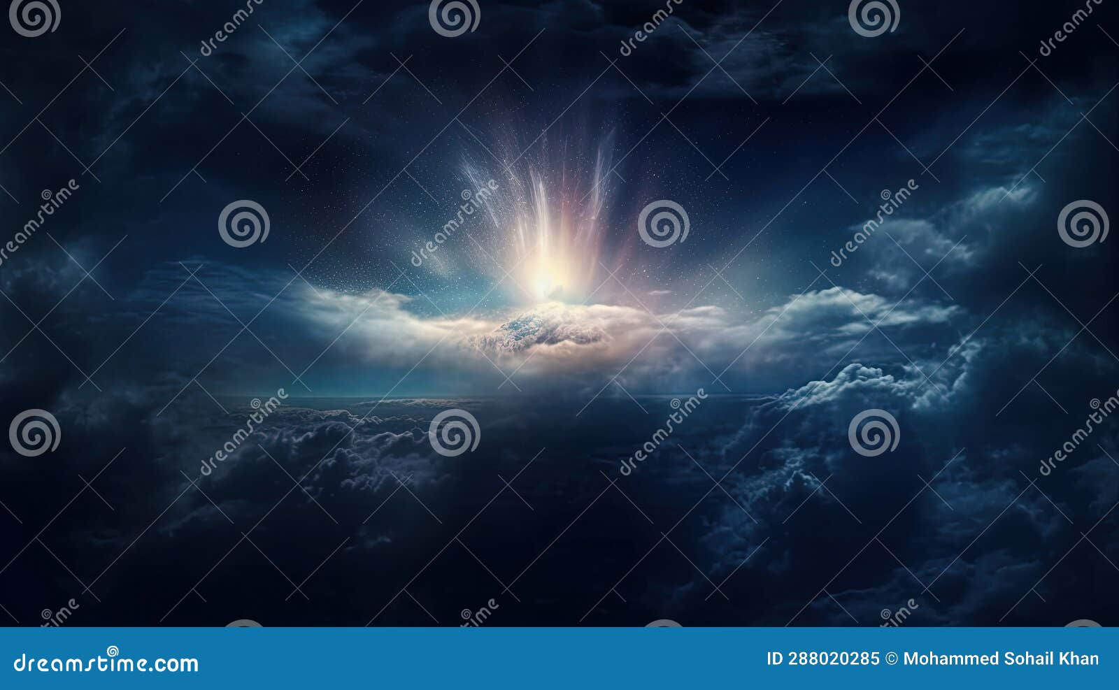 Thunderstorm with Menacing Dark Clouds and Flashes of Lightning ...