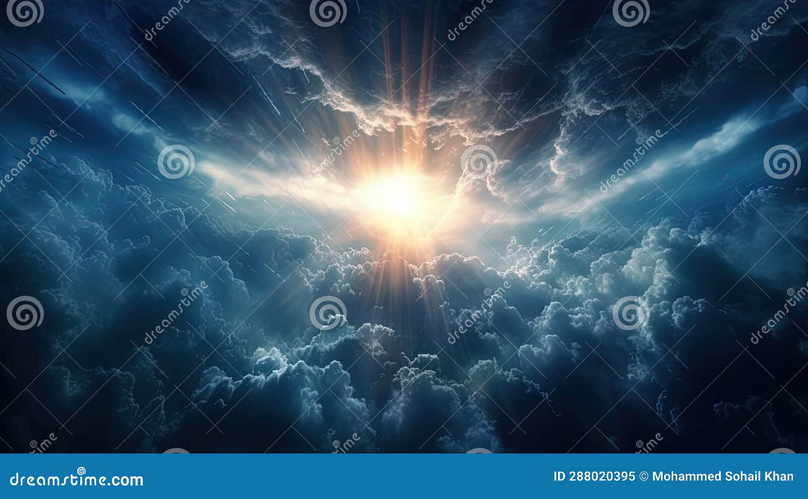 Thunderstorm with Menacing Dark Clouds and Flashes of Lightning ...