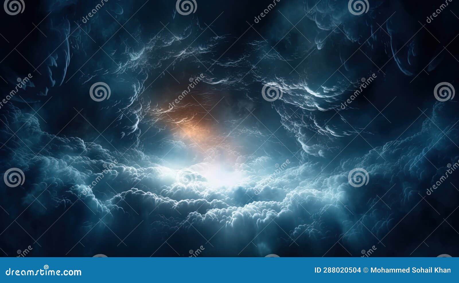 Thunderstorm with Menacing Dark Clouds and Flashes of Lightning ...