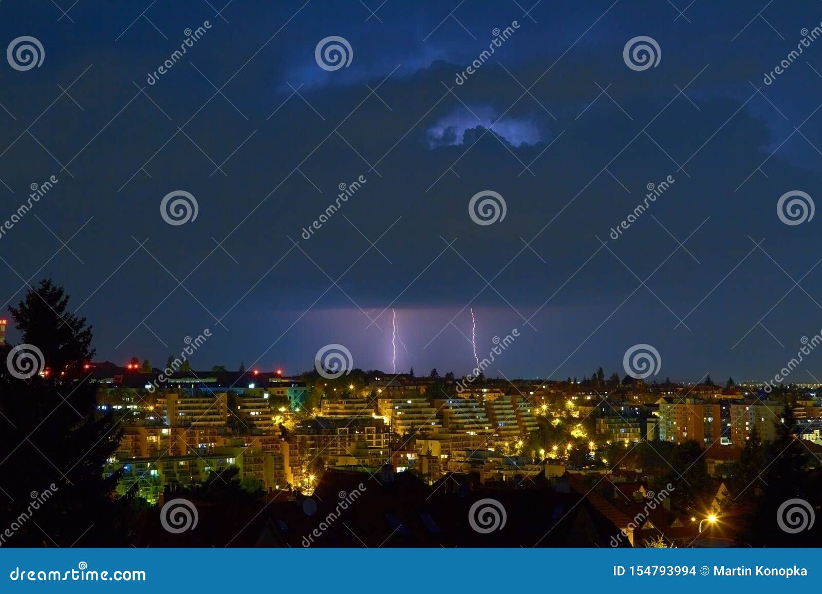 Thunderstorm stock photo. Image of space, thundercloud - 154793994